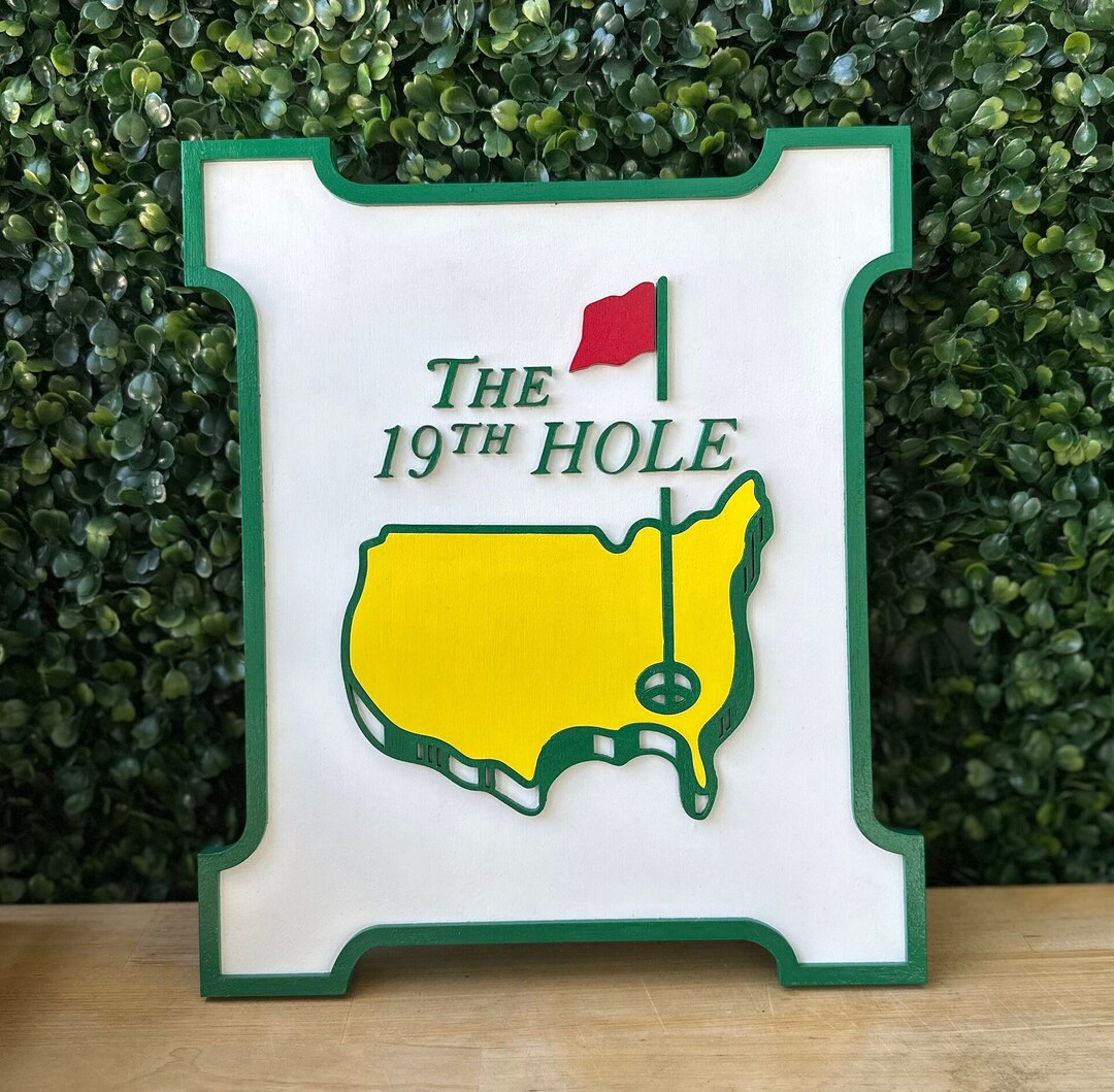 19th Hole the Masters Golf Sign for Bar, 19th Hole Man Cave, 19th Hole ...