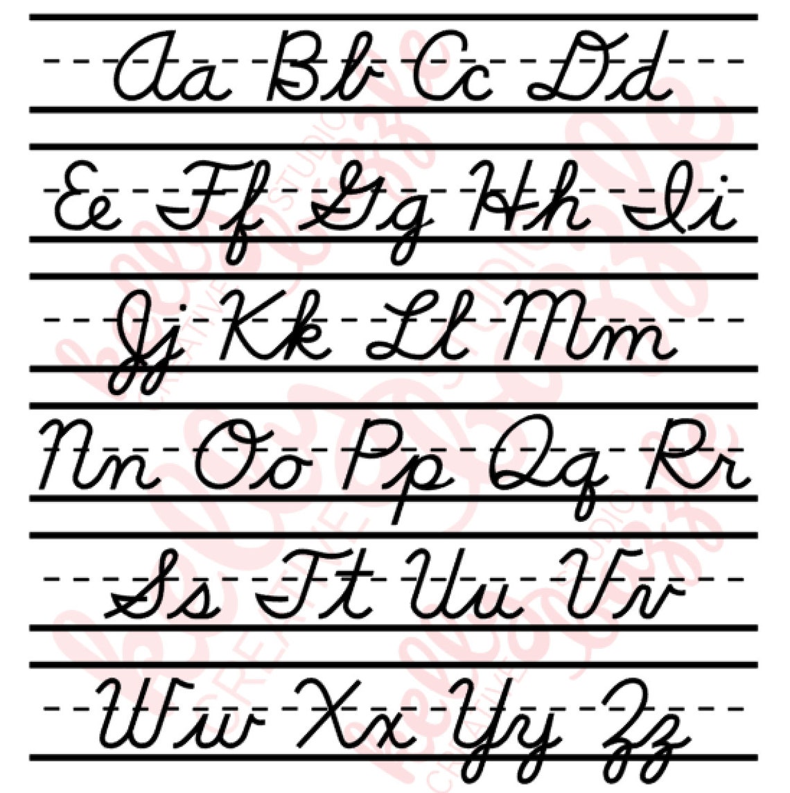 Cursive Printable Alphabet Printable World Holiday