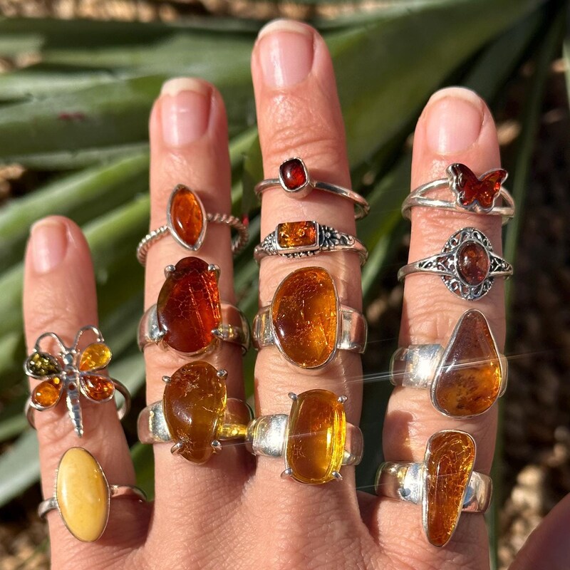 Amber Ring - Etsy