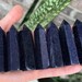 Blue Goldstone Tower, Blue Gold Stone Tower - Etsy