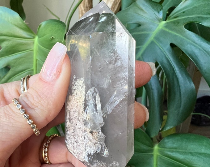Grey Lithium Quartz Tower, Lithium Quartz, Fossil, Minerals - Etsy