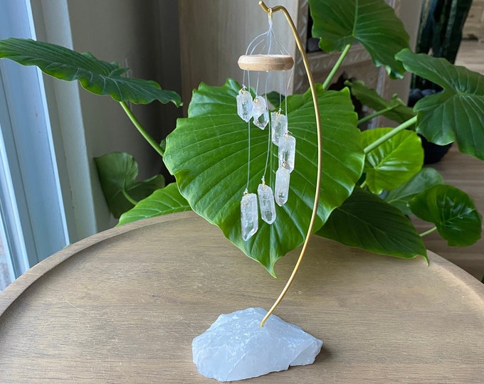 Quartz Crystal Desk Chime, Quartz, Home Office Decor, Crystal Wind ...