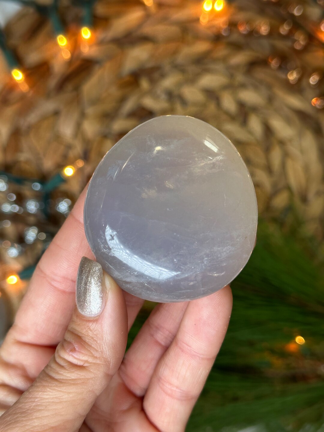 Blue Rose Quartz Palm Stone Pink Quartz Love Kindness - Etsy
