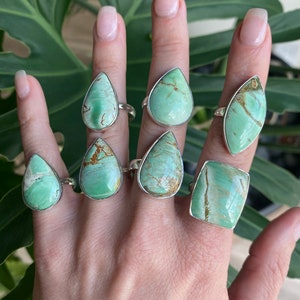 Variscite Ring, Sterling Silver, .925 Rings - Etsy