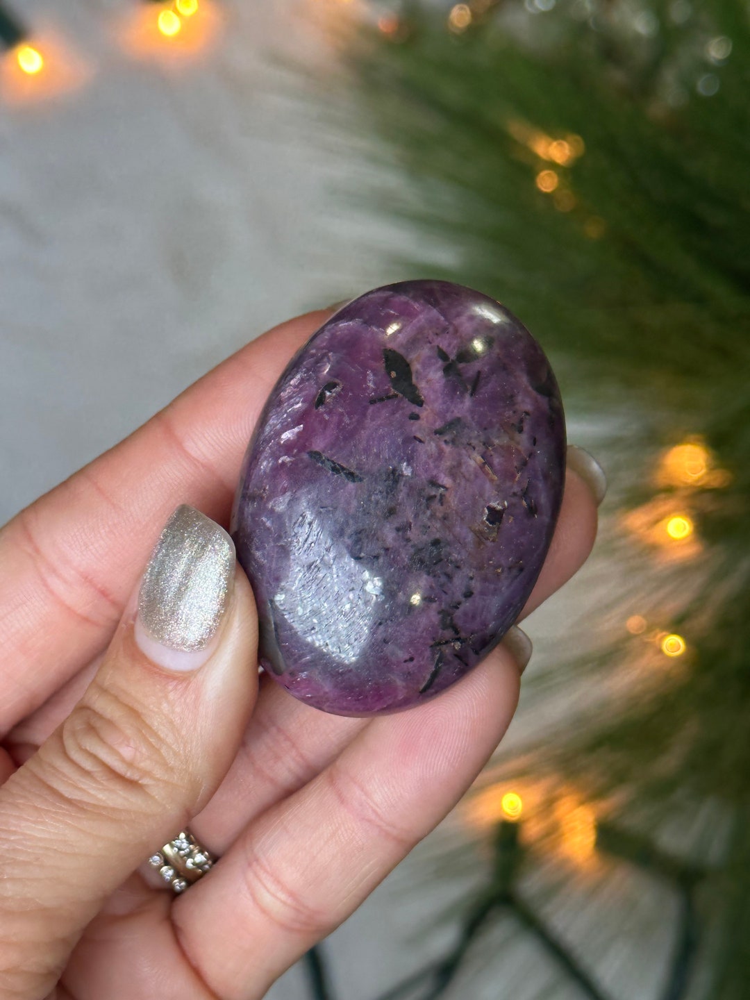 Ruby Palm Stone, Uv Reactive - Etsy
