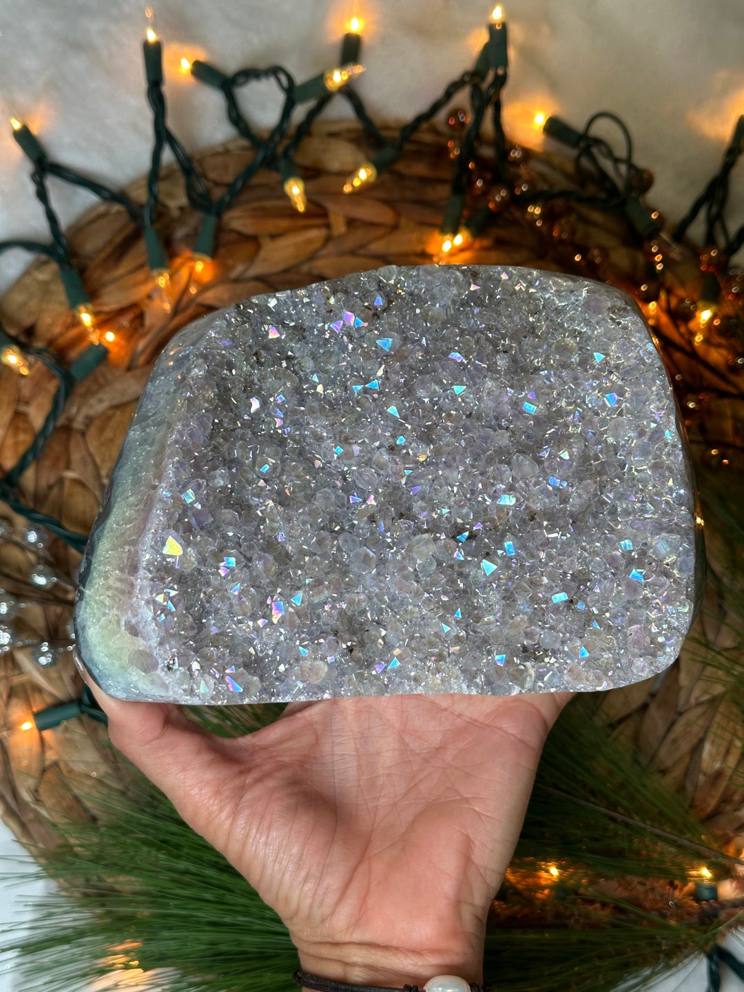 Angel Aura Crystal Cluster Angel Aura Amethyst Cluster - Etsy