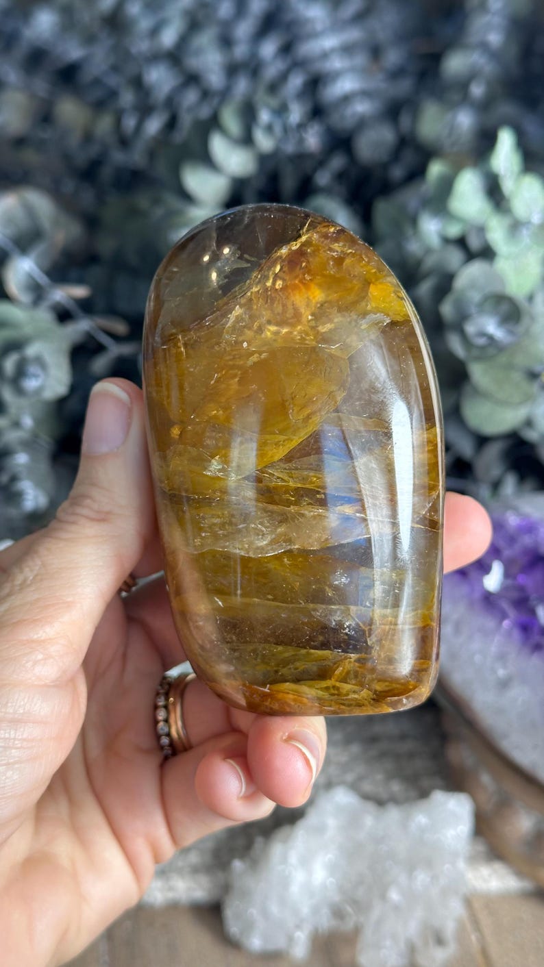 Golden Healer Free Form, Yellow Hematoid Quartz - Etsy UK