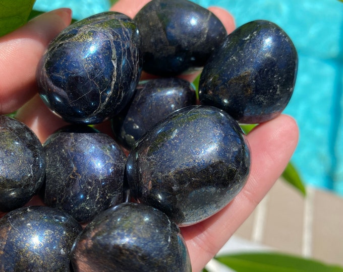 Covellite, Covelite, Coveline, Covaline , Covalite Tumble, Tumbled ...