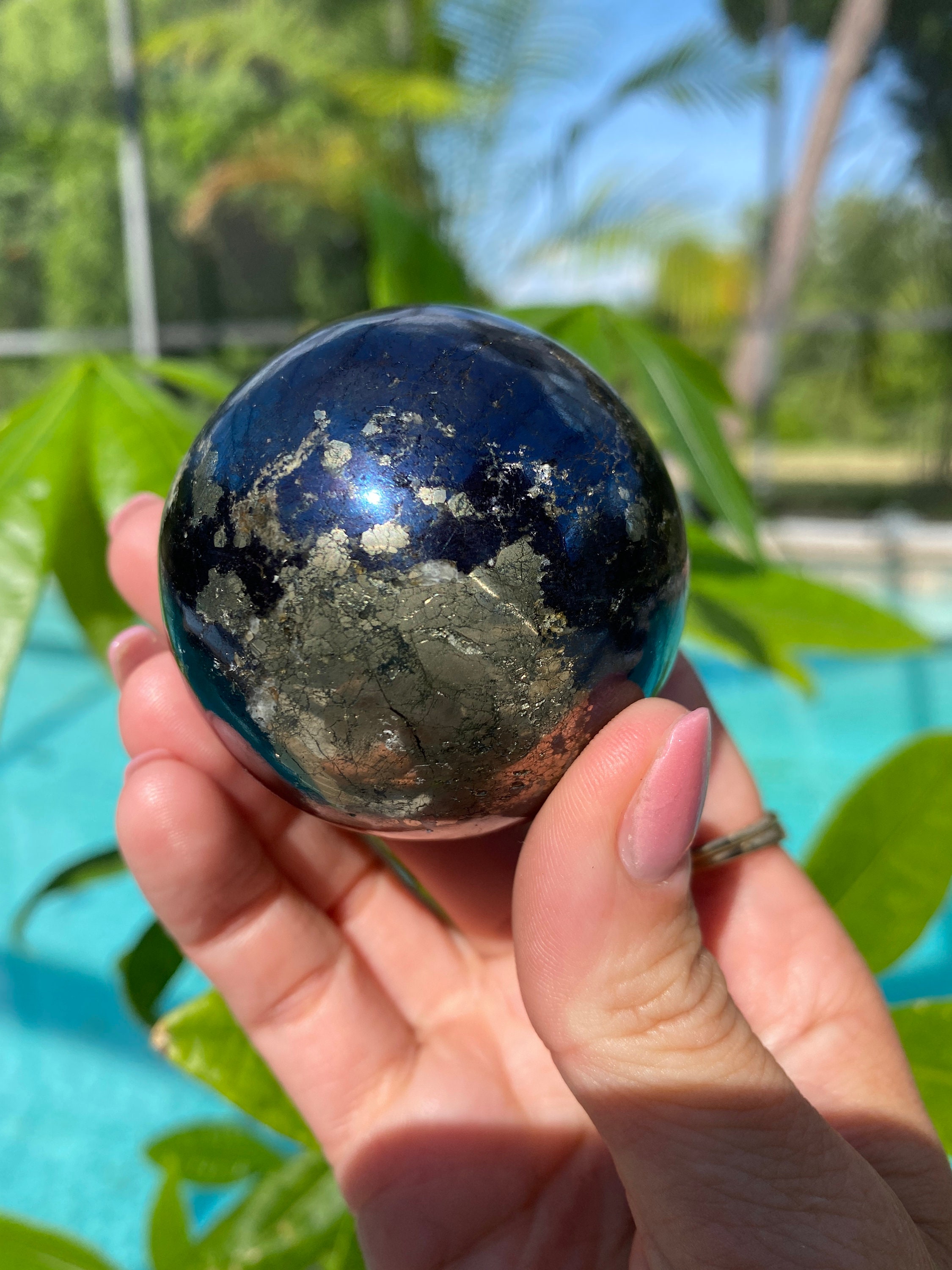 Covellite sphere covelite coveline Covaline Covalite | Etsy