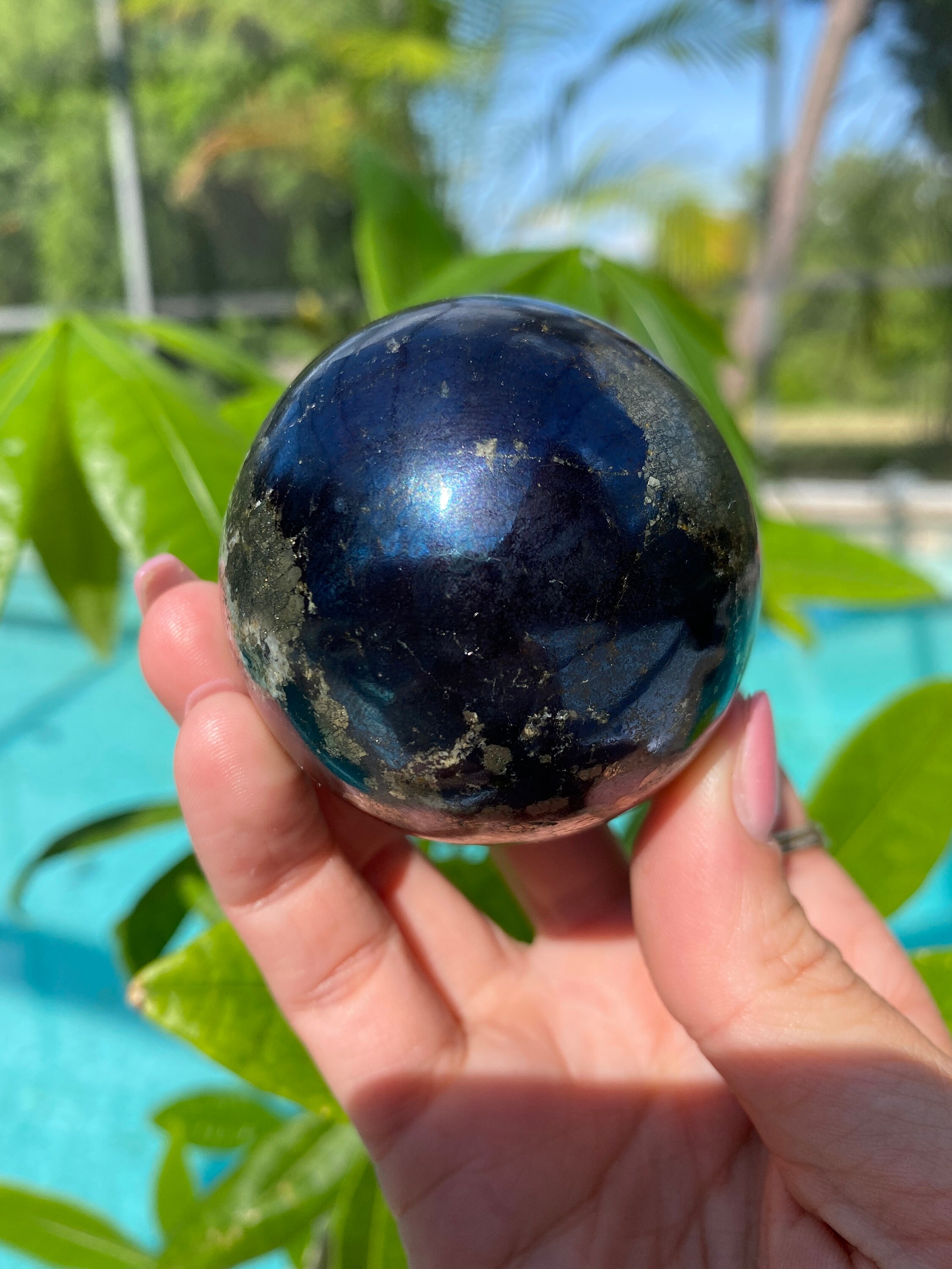 Covellite sphere covelite coveline Covaline Covalite | Etsy