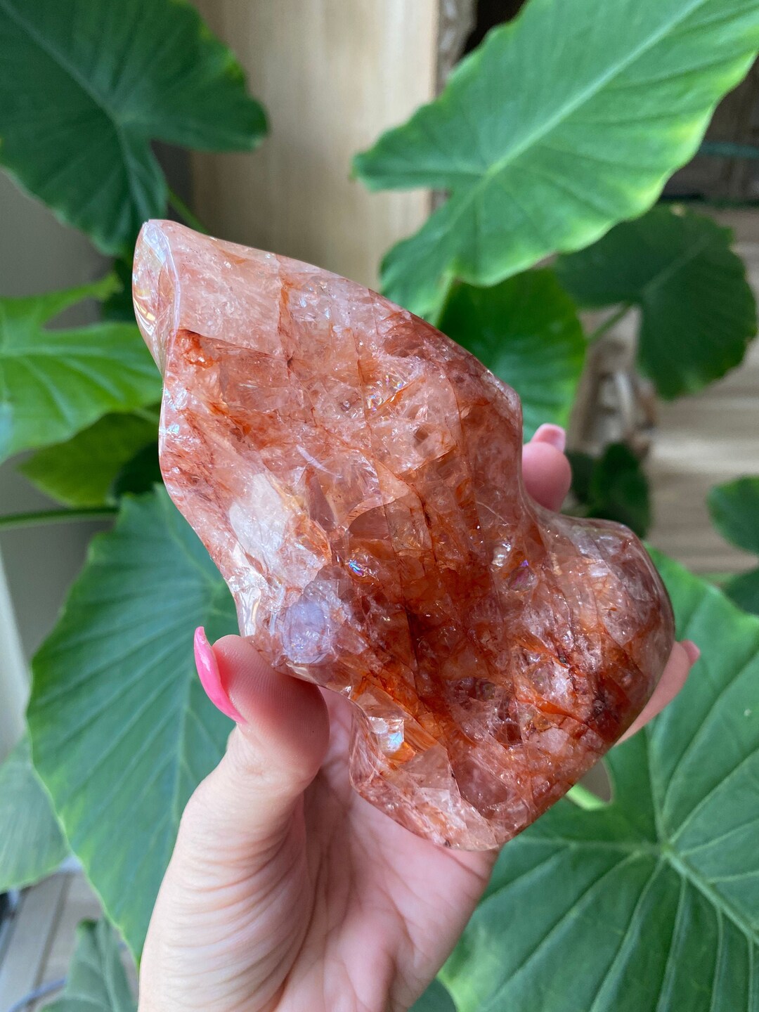 Fire Quartz Flame, Hematoid Quartz, Standing Hematoid Quartz, Quartz ...