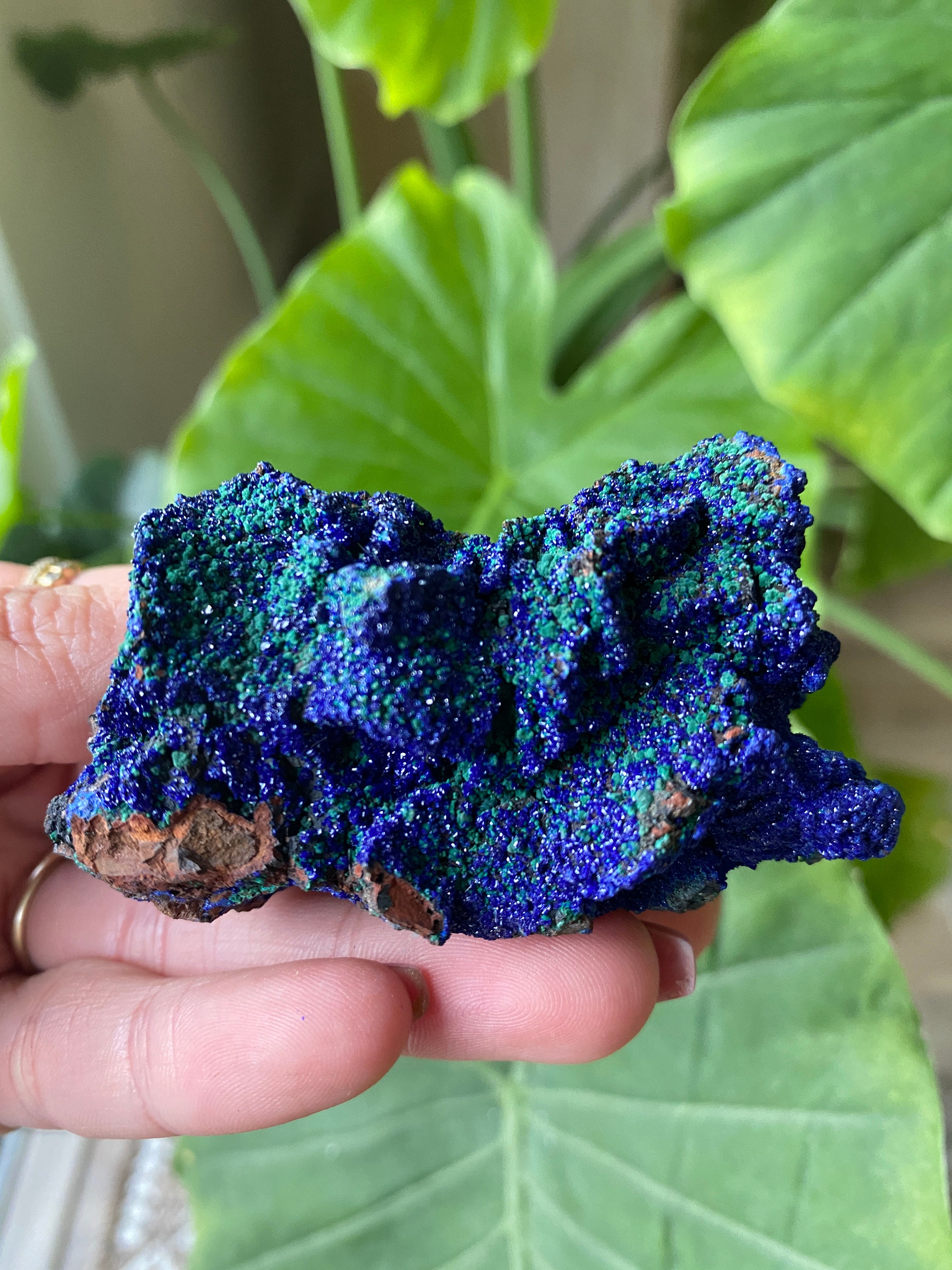Natural Azurite With Malachite on Quartz Psuedomorph Specimen | Etsy