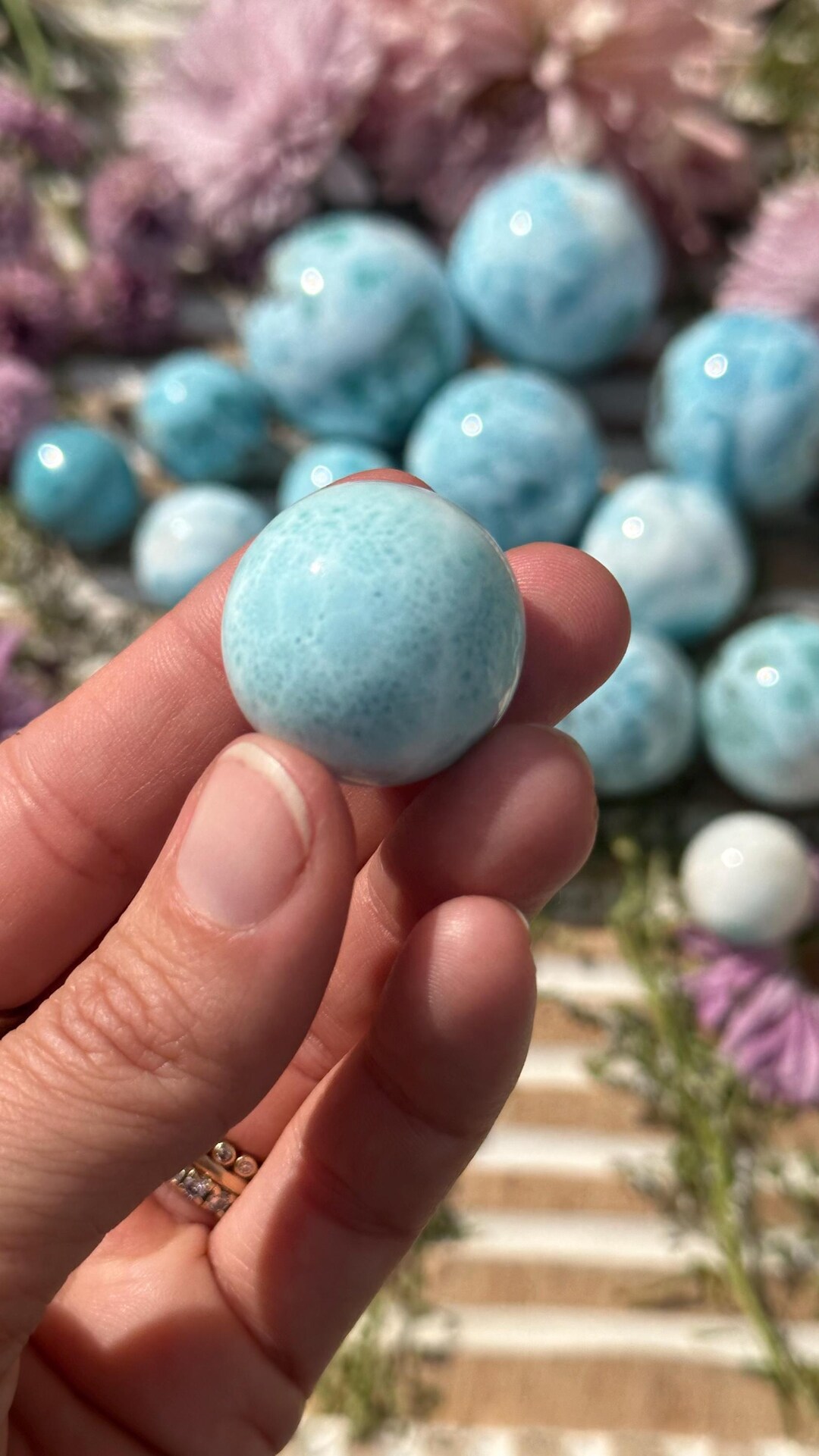 Larimar Sphere Stone Crystal Ball Carving - Etsy
