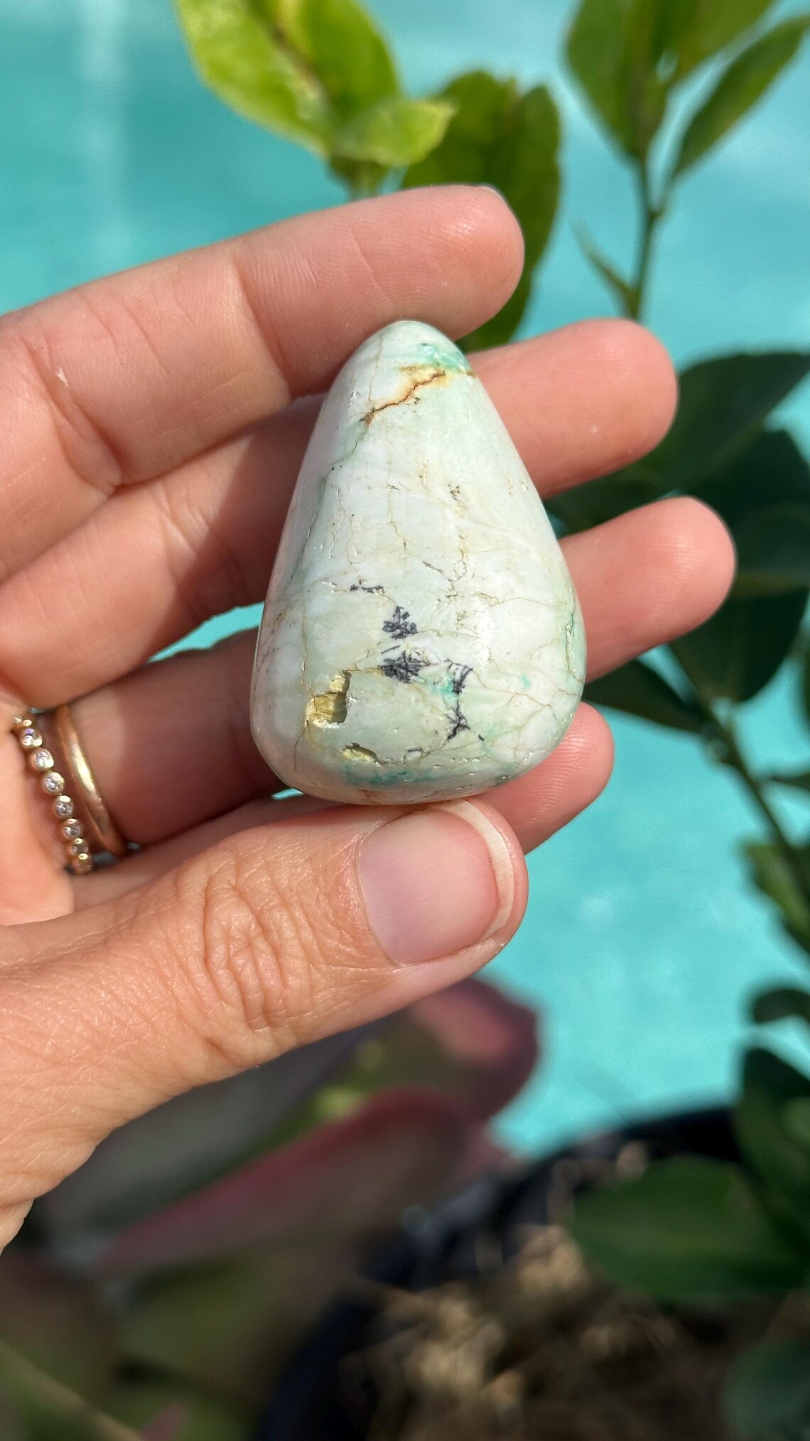 Azurite in Barite Palm Stone. NEW FIND - Etsy
