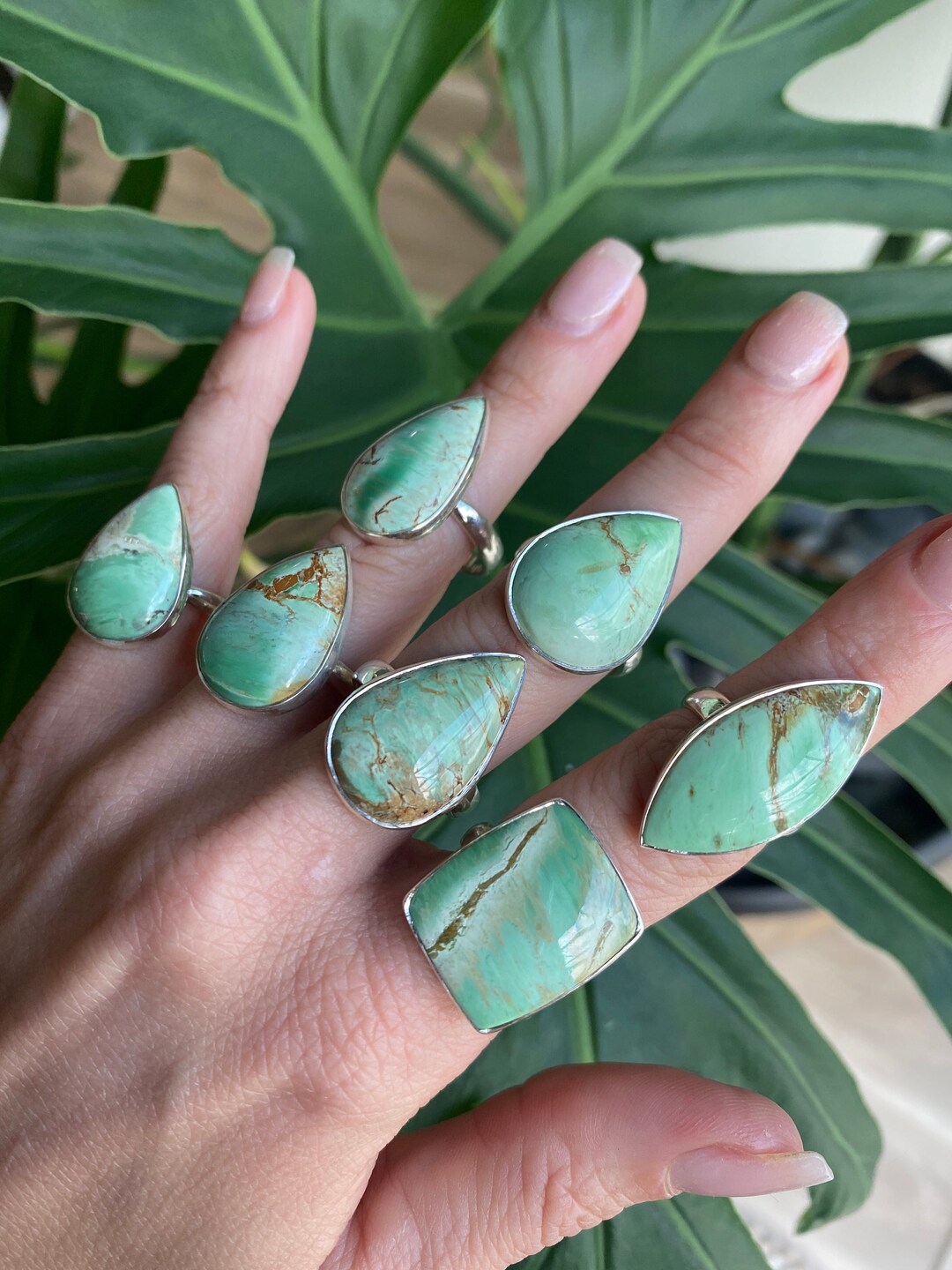 Variscite Ring, Sterling Silver, .925 Rings - Etsy