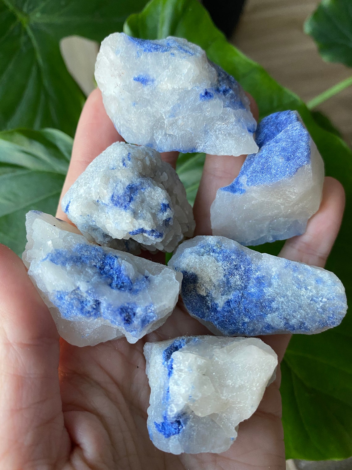 Raw Dumortierire in Quartz Rough Dumortierite in Quartz - Etsy