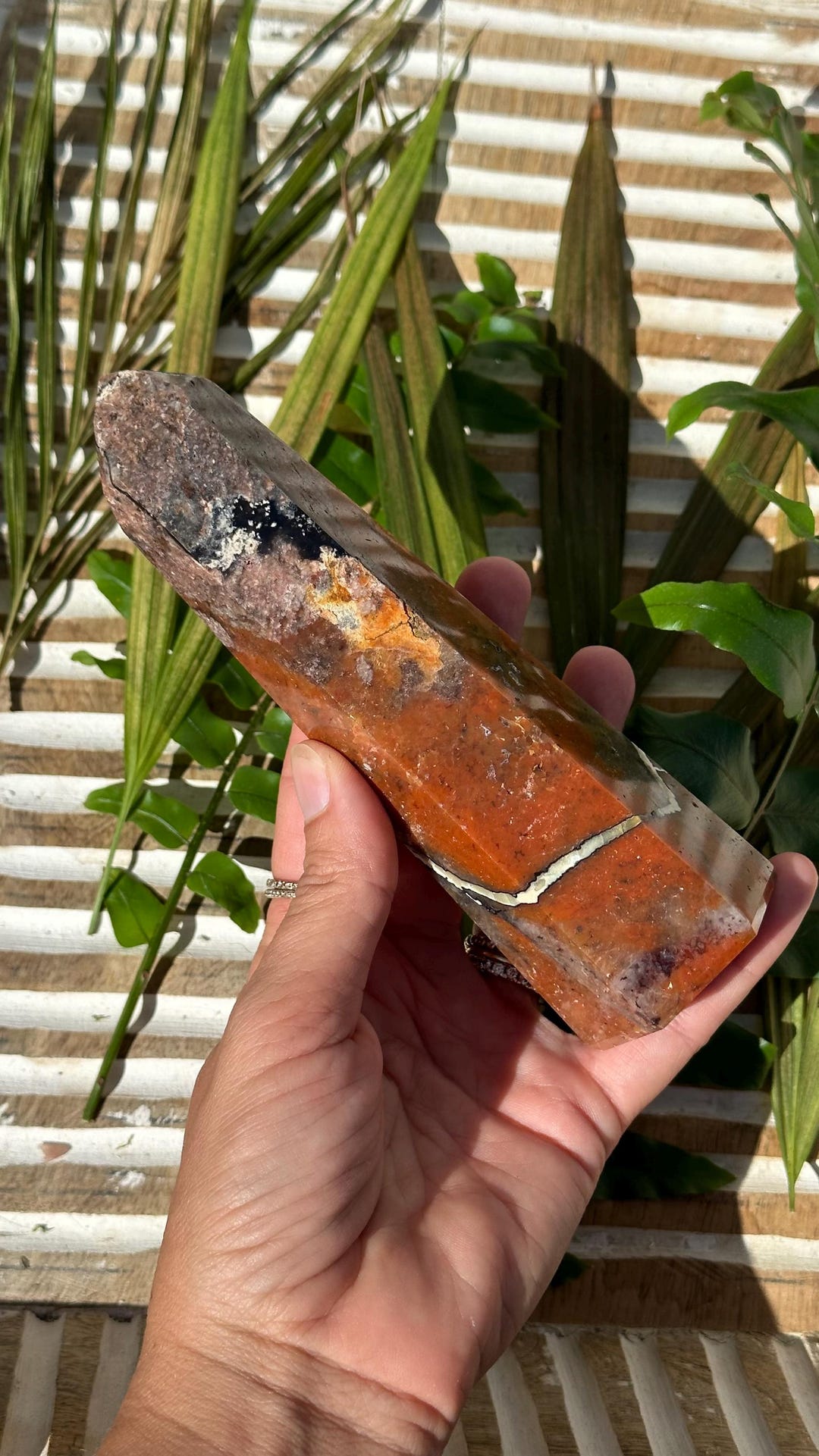 Mosaic Quartz Tower, Mosaic Quartz, Fossil, Minerals - Etsy