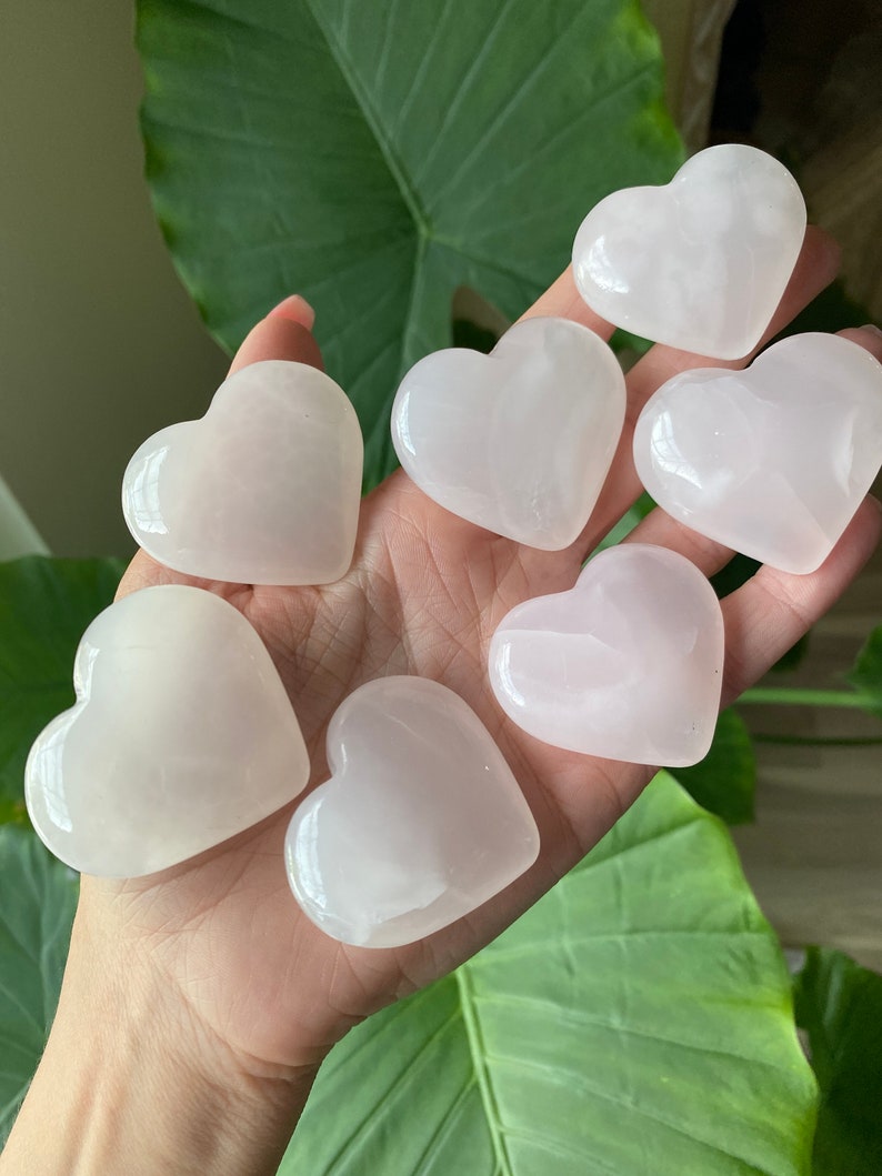 UV Reactive Pink Pakistani Calcite Heart Pink Calcite | Etsy