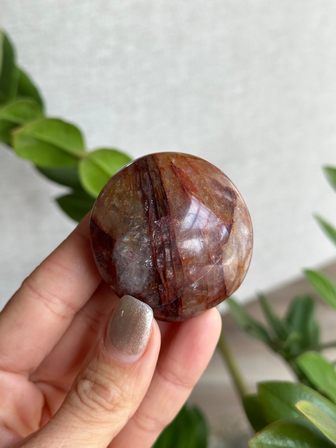 Fire Quartz Palm Stone Fire Quartz Crimson Moon Quartz - Etsy