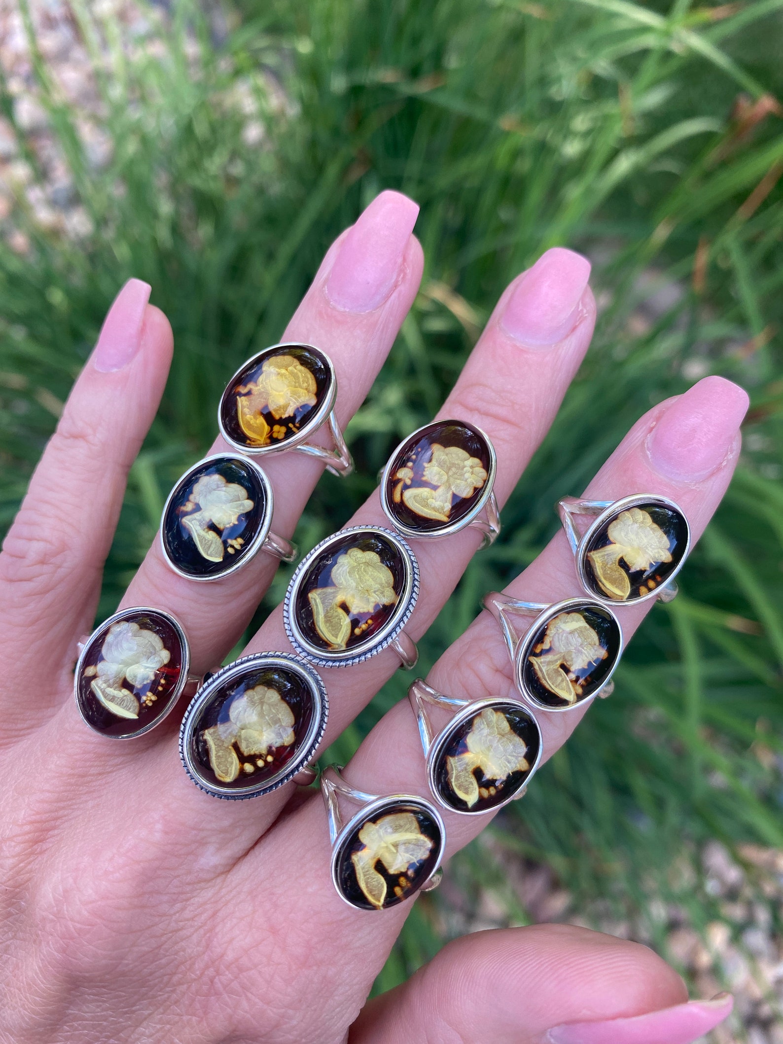 Hand Carved Amber Cameo Silhouette Ring Cameo Ring Amber - Etsy