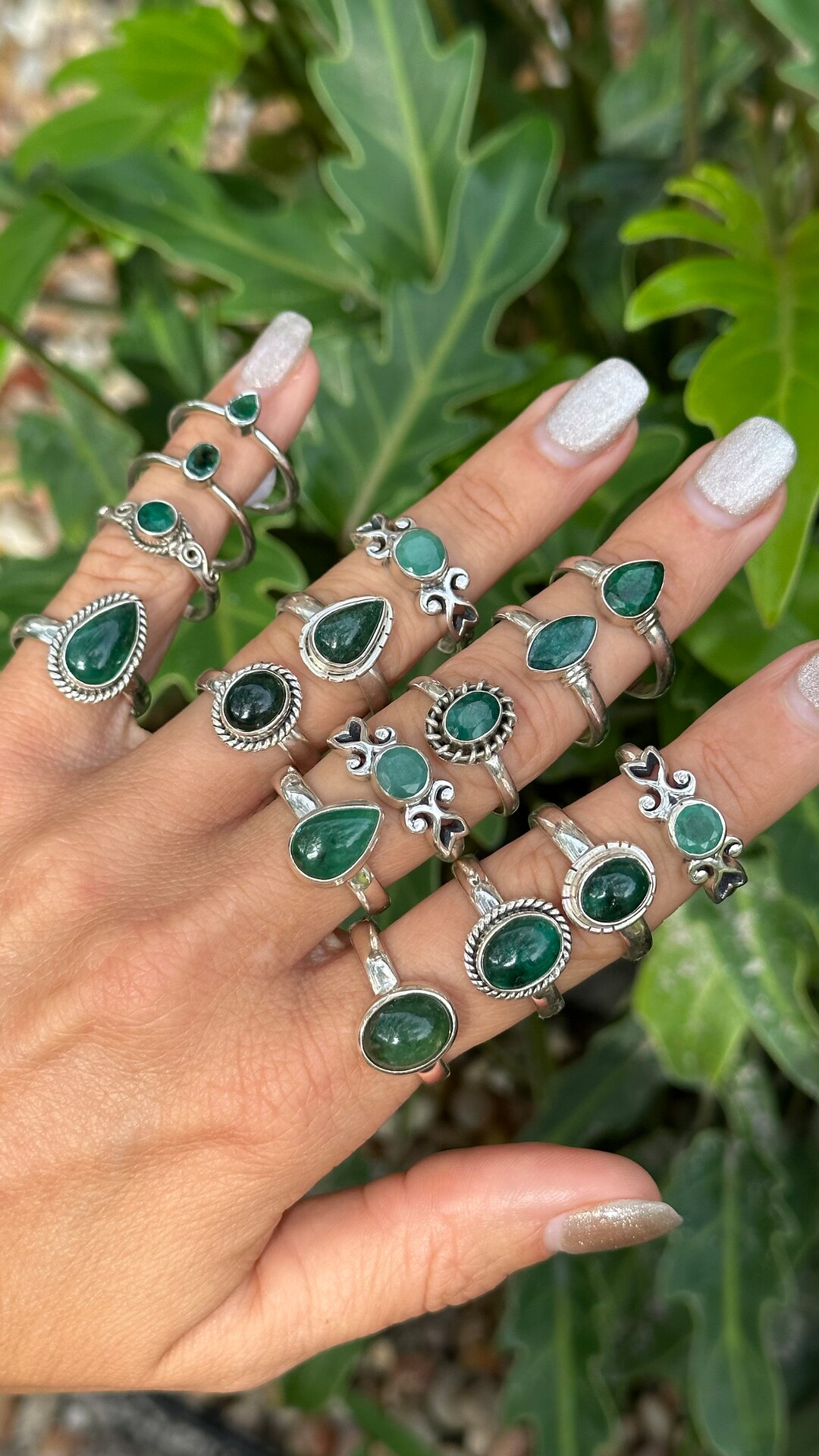 Emerald Ring, Sterling Silver Emerald Ring, .925 Silver - Etsy