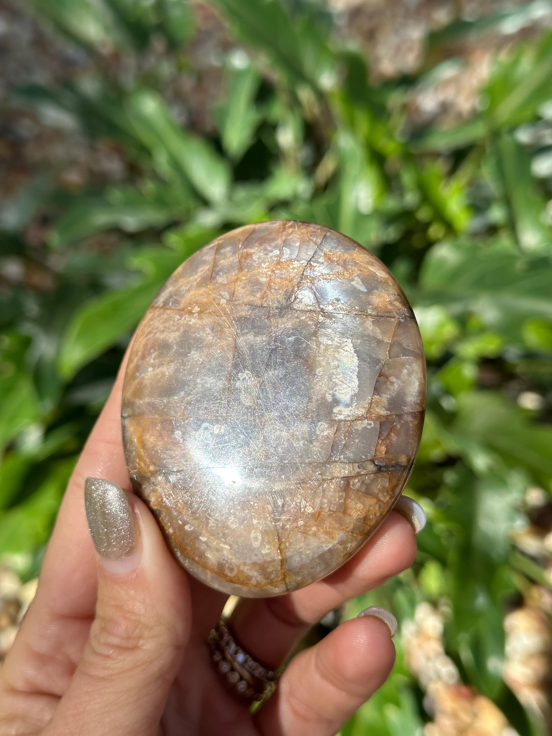 Pierre de lune pêche pierre de palme, énergie féminine - Etsy France