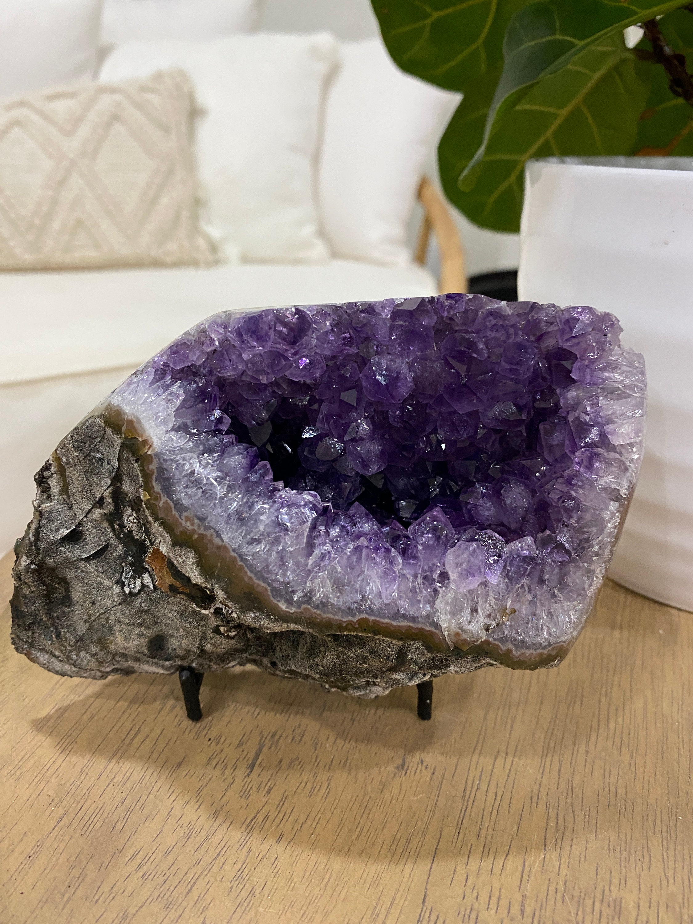 Amethyst cluster on a stand amethyst | Etsy