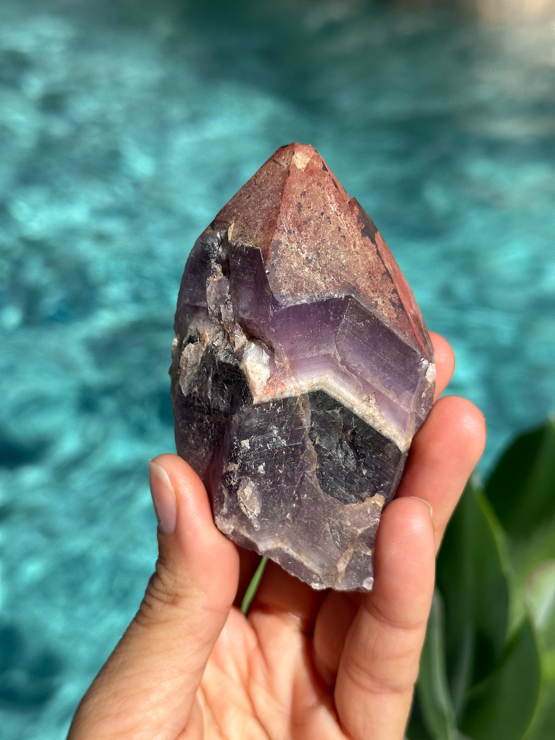 Auralite 23 Raw Point: Red Capped Amethyst Crystal - Etsy