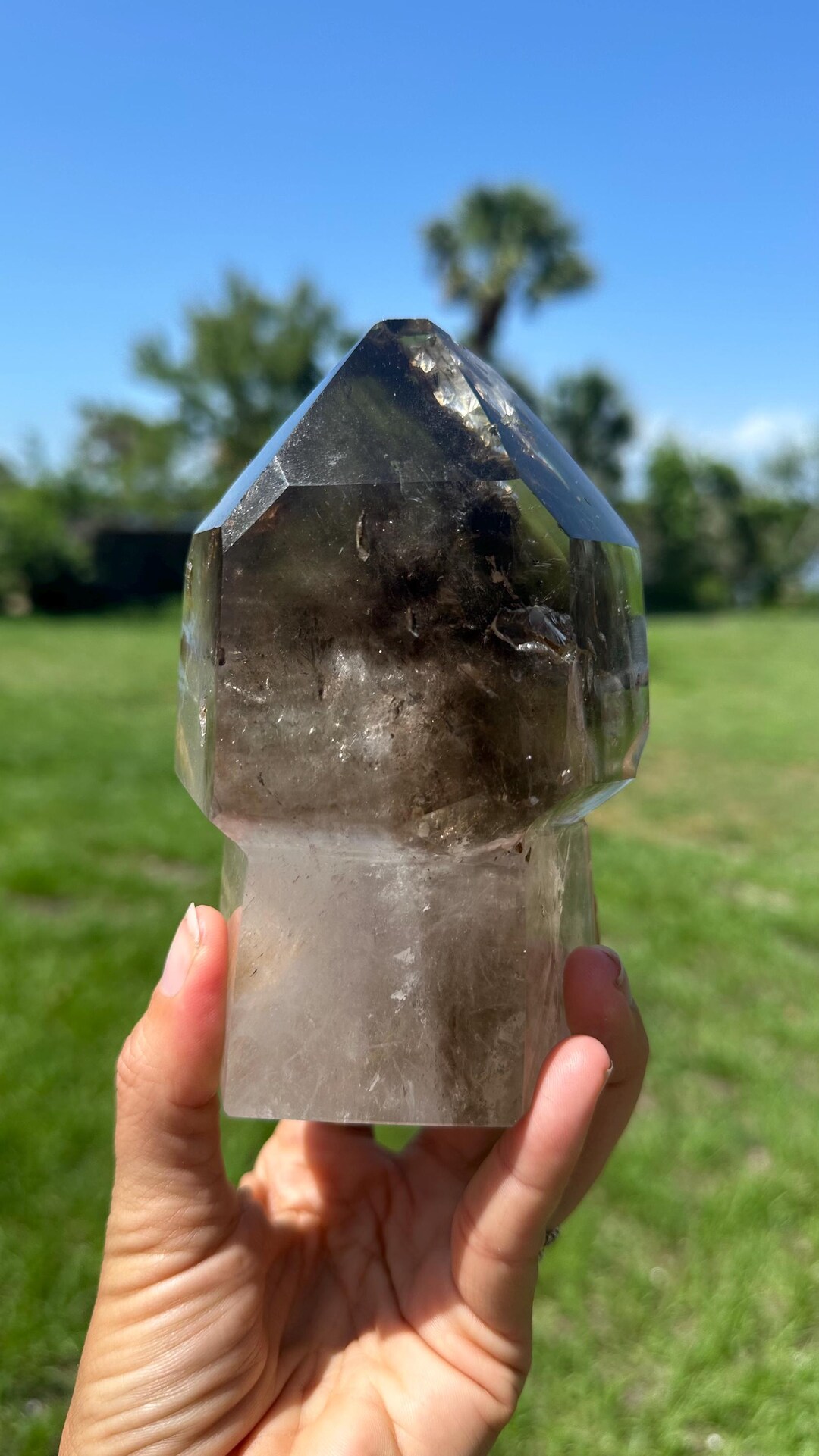 Smoky Quartz Scepter Tower: Phantom Rutile Mineral - Etsy