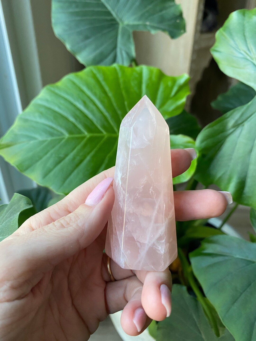Rose Quartz Tower, Pink Quartz Tower, Crystal Tower, Big Rose Quartz ...