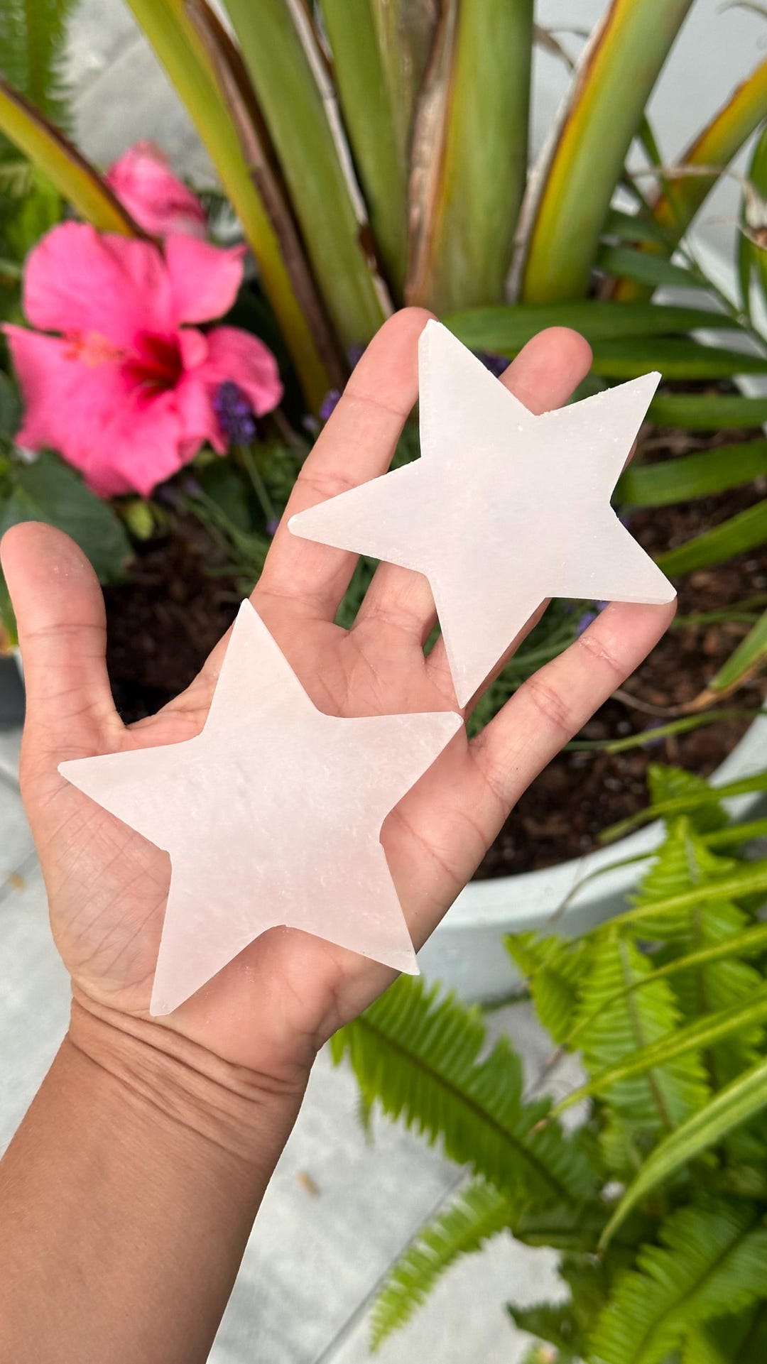 Selenite Satin Spar Star, Crystal Star Shape, Gemstone Star, 4 ...