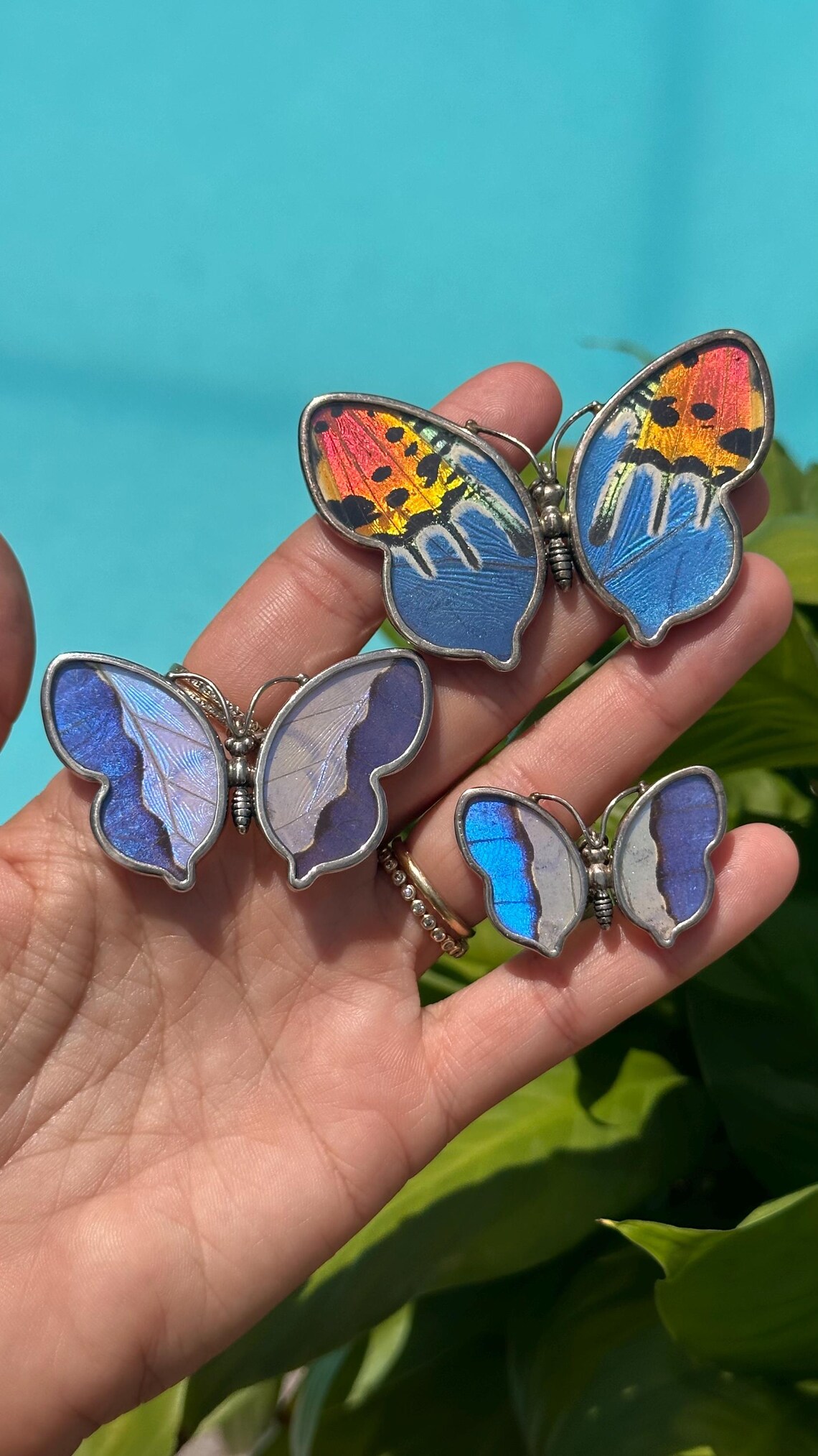 Butterfly Wing Pendant, .925 Silver - Etsy