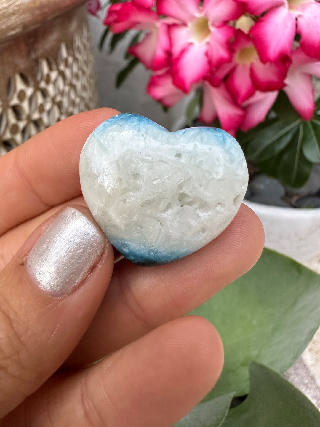 Blue Ice Heart, Nakaurite Heart, Glaciereite Heart - Etsy