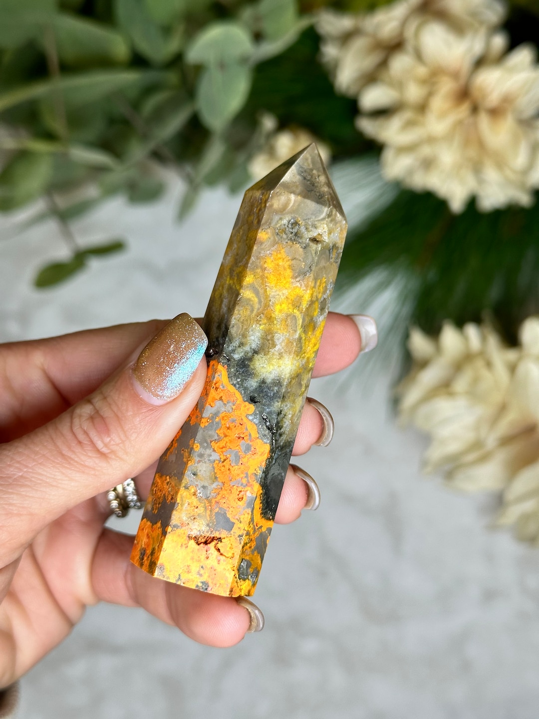 Bumble Bee Jasper Tower, Eclipse Stone, Fumarole Jasper - Etsy
