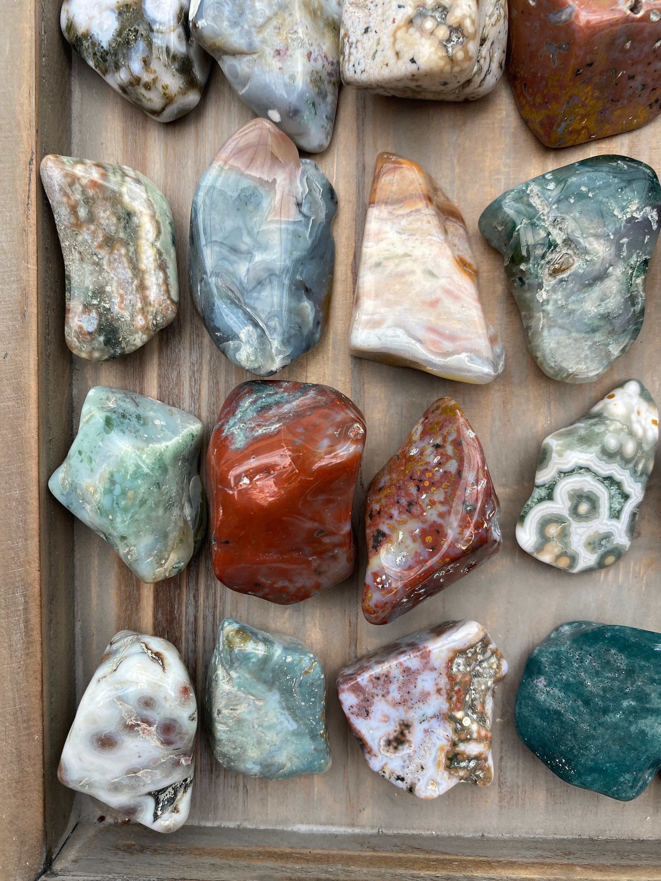 Rough tumbled ocean jasper ocean jasper chakra stone | Etsy