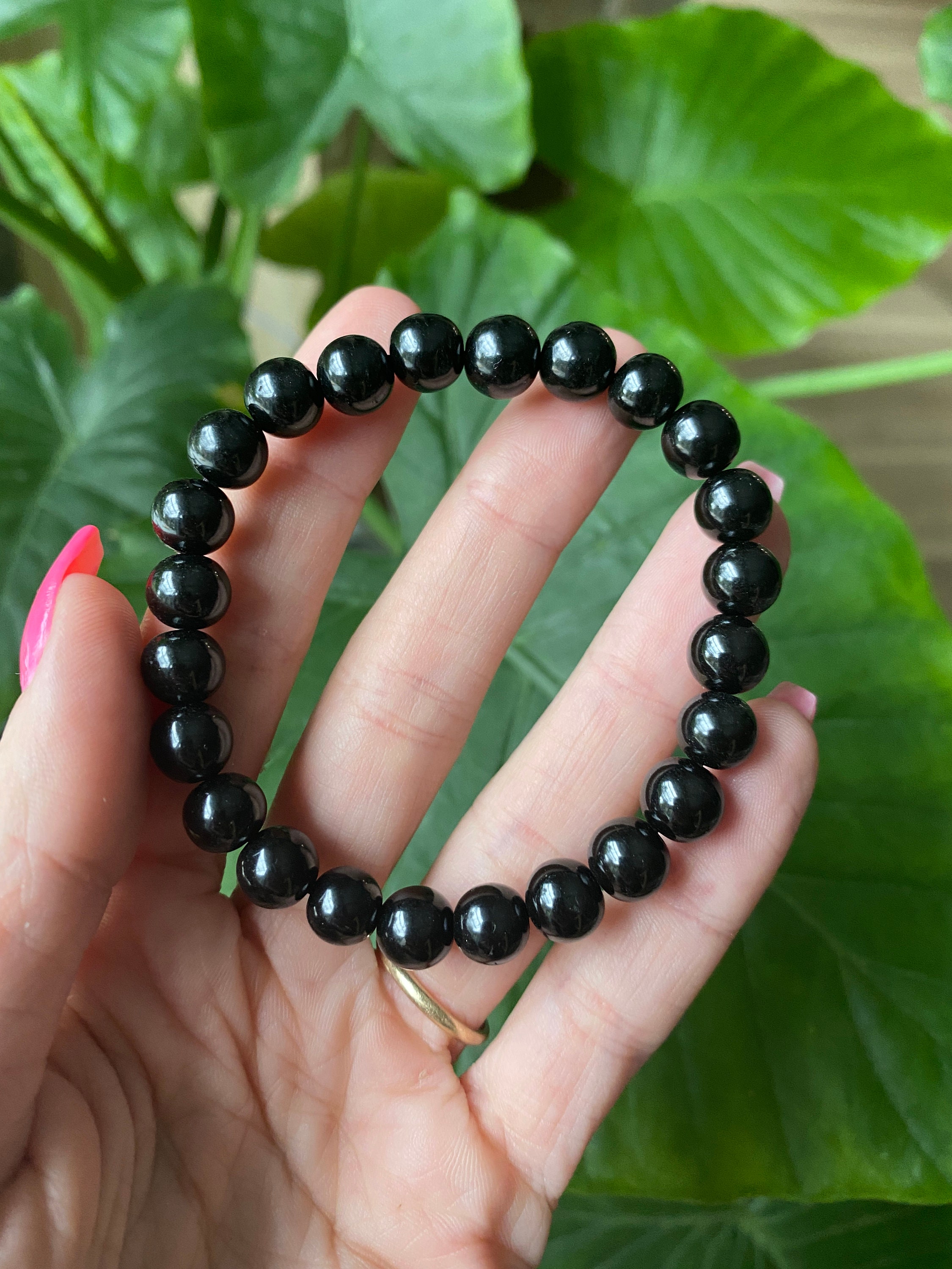 Jet Bracelet Mala Bracelet Crystal Bracelet Crystal Beaded - Etsy UK