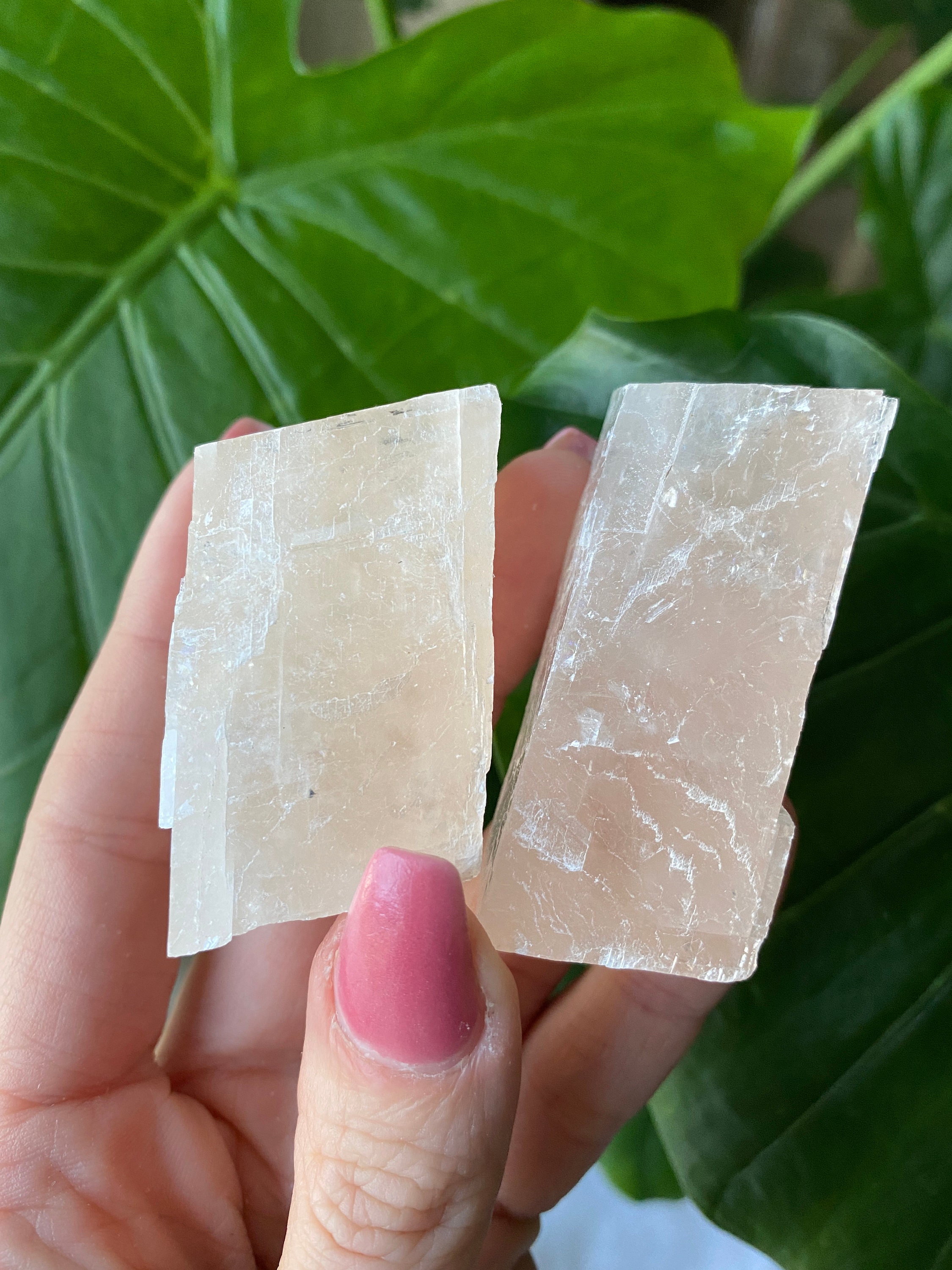 Pink optical calcite peace well-being calming | Etsy