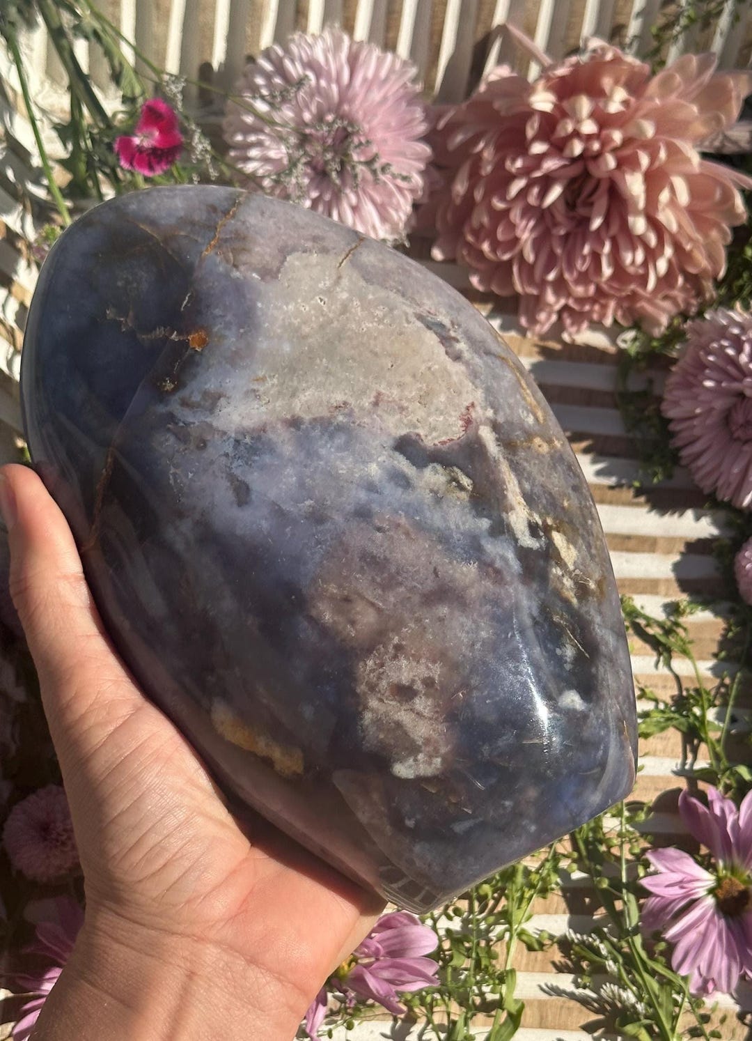 Violet Agate Free Form, Standing, Free Form, Healing Stone, Violet ...