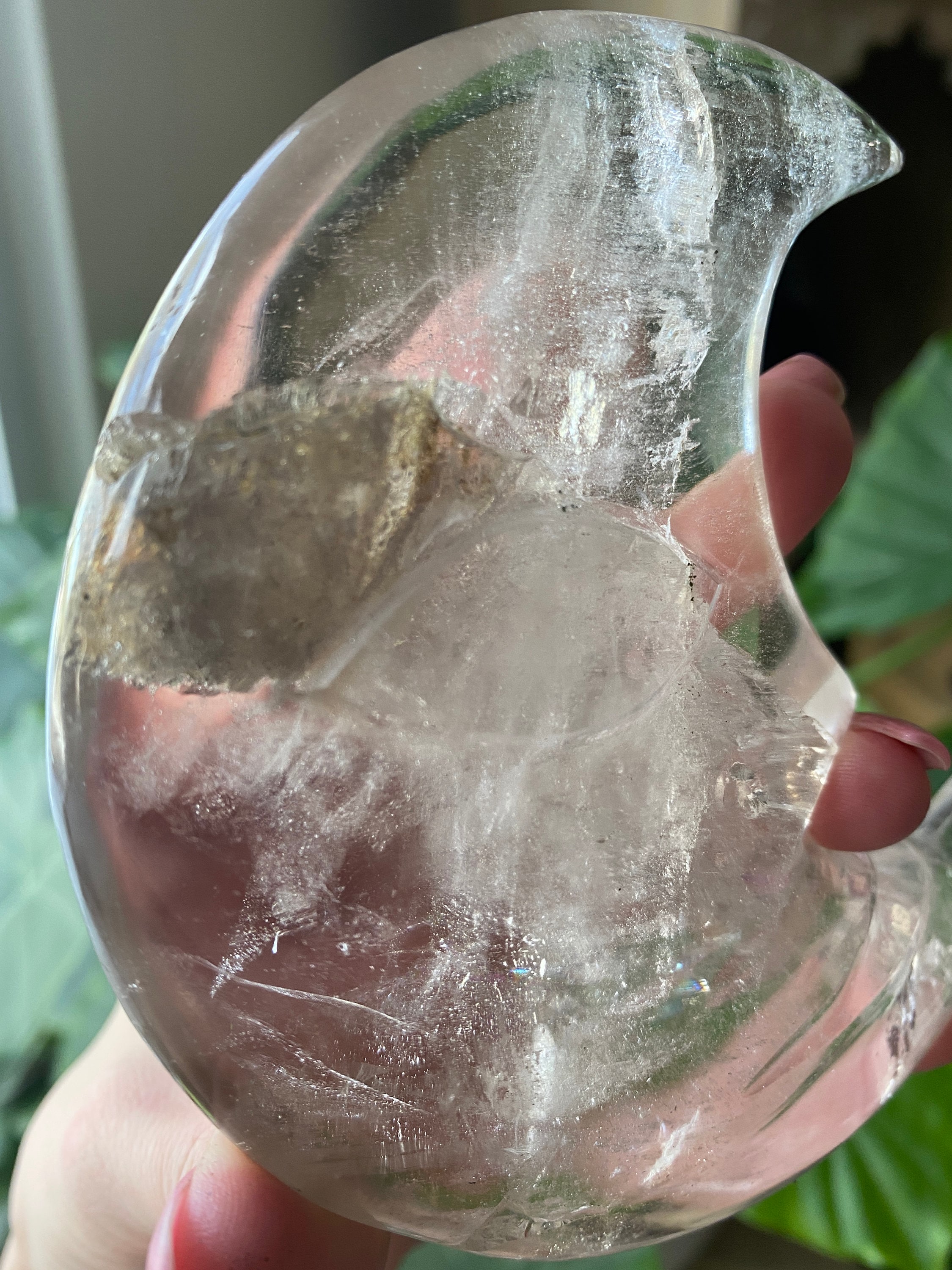 Quartz moon clear quartz moon with stand crystal decor moon | Etsy