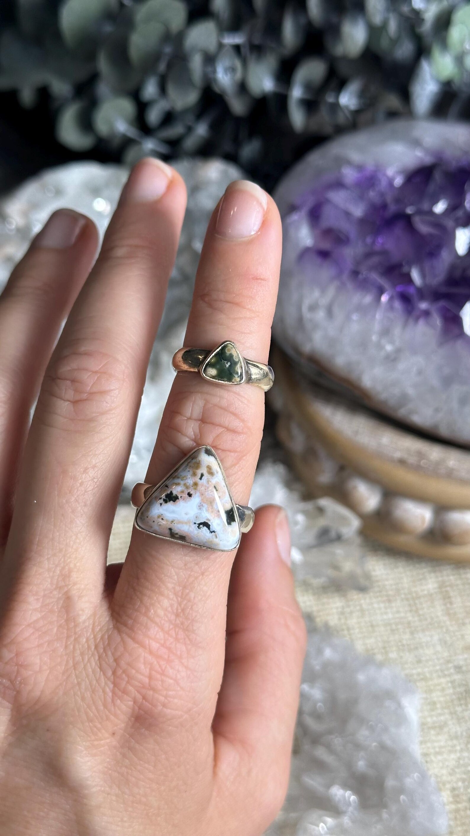 Ocean Jasper Ring, .925 Sterling Silver , Minimalist, Statement, Fitted ...