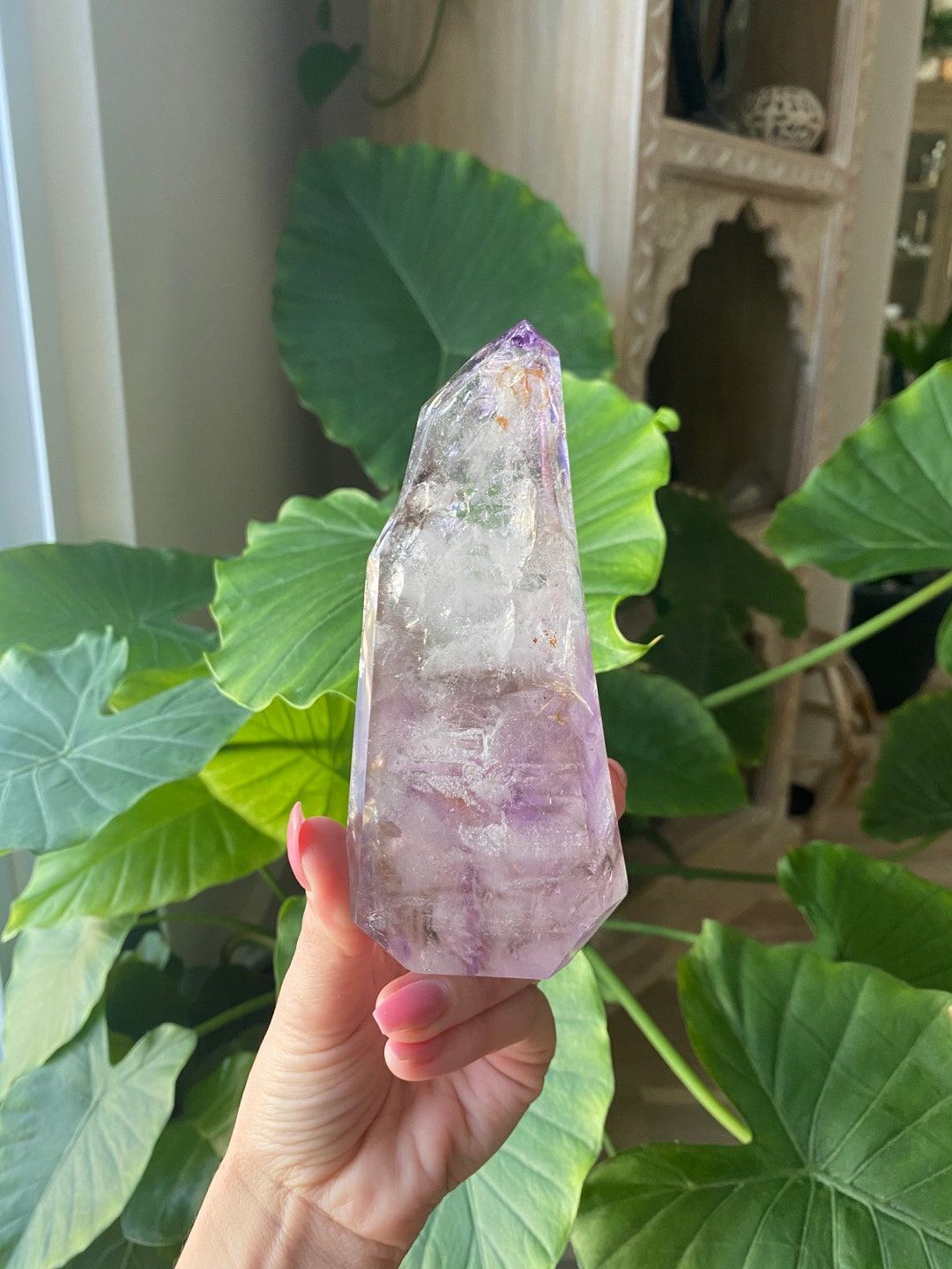 Elestail Amethsyt Tower Skeletal Amethyst Sculpture With - Etsy