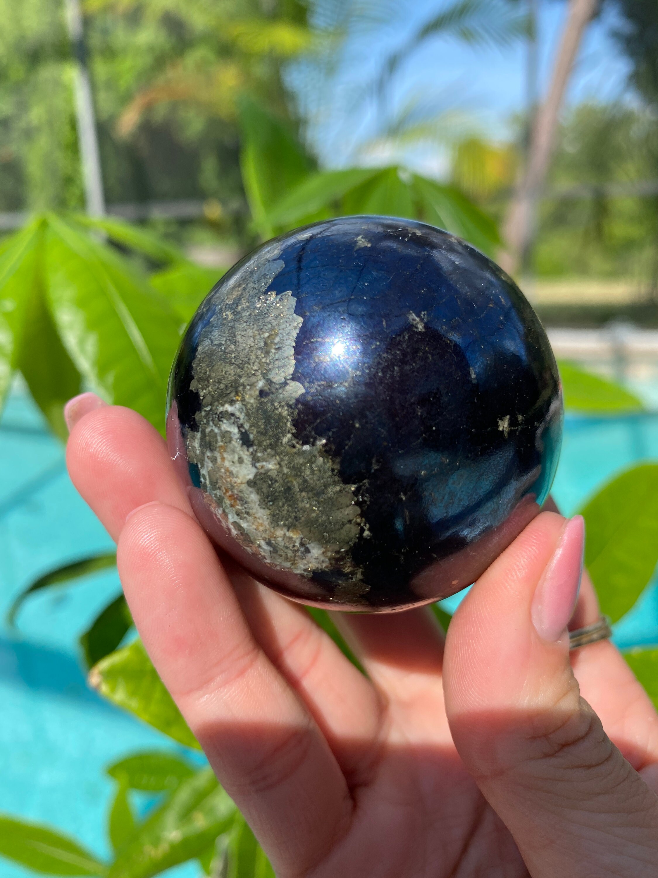 Covellite sphere covelite coveline Covaline Covalite | Etsy