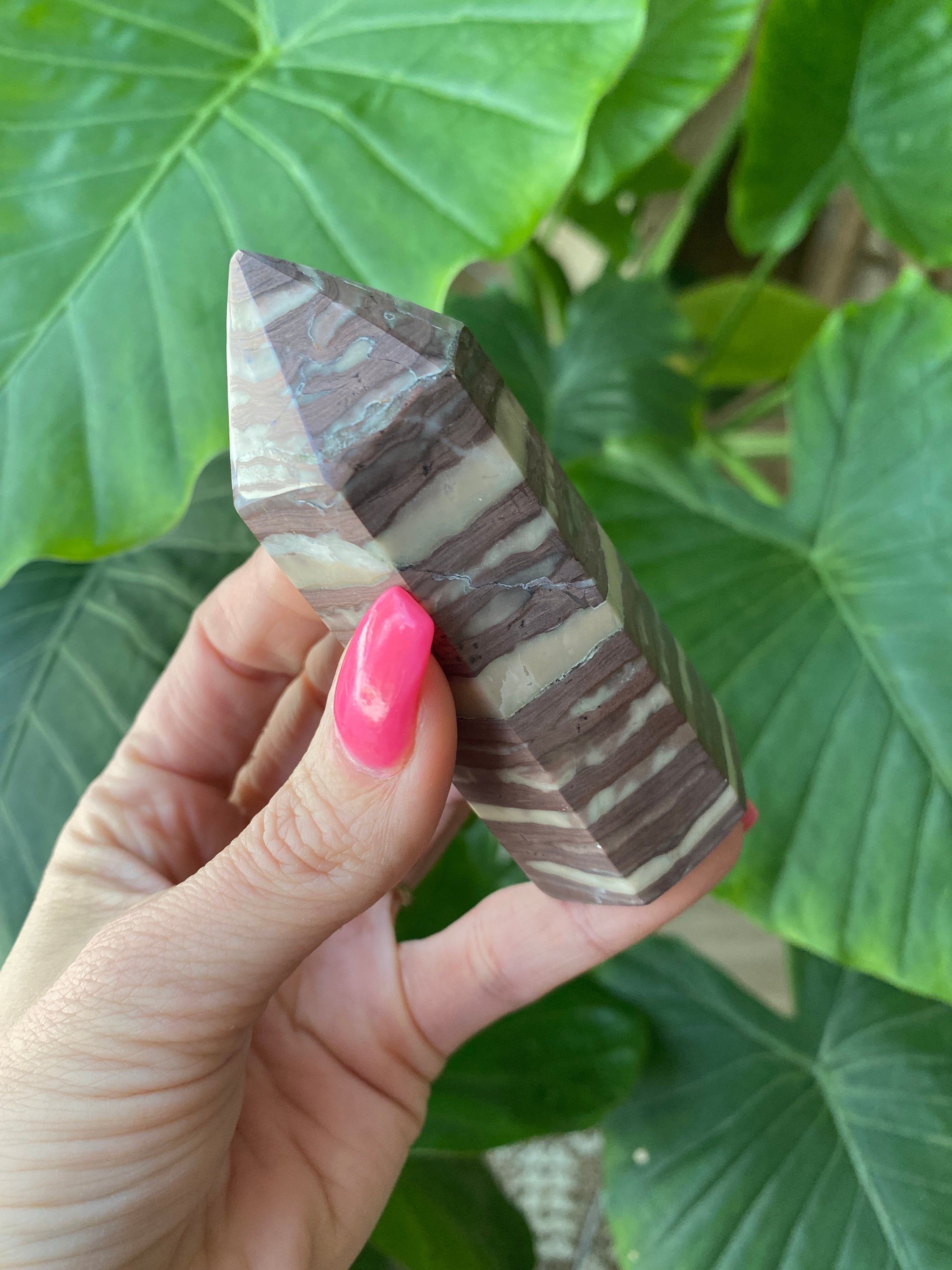 Kununurra zebra stone Jupiter jasper tower point | Etsy