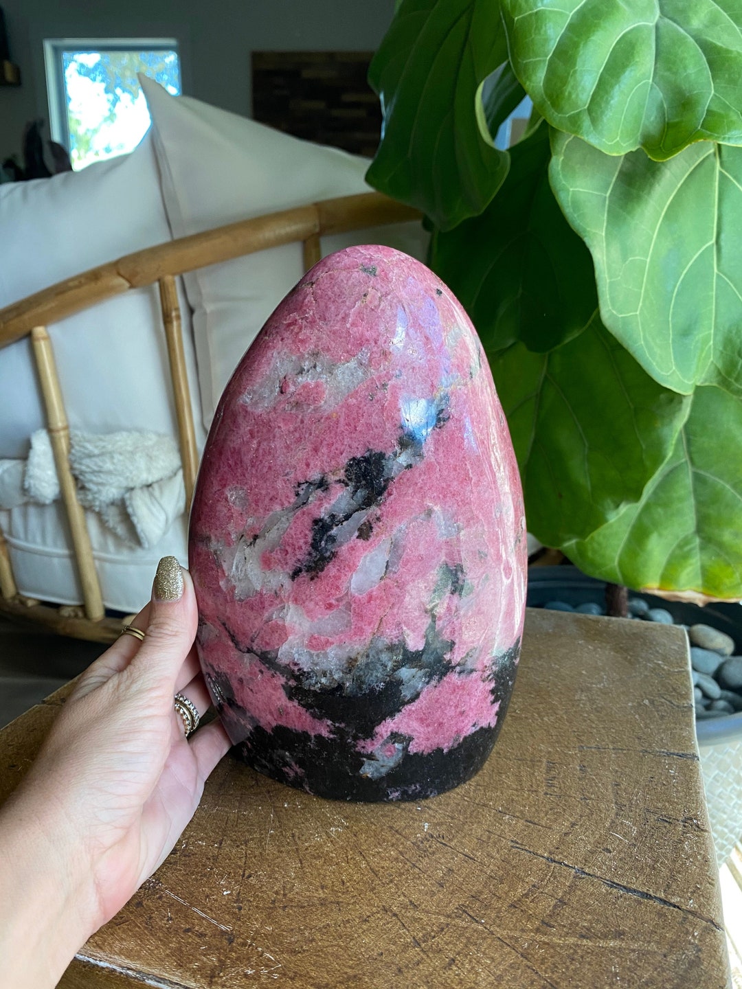 Extra Large Rhodonite Free Form Rhodonite Chakra Stone - Etsy