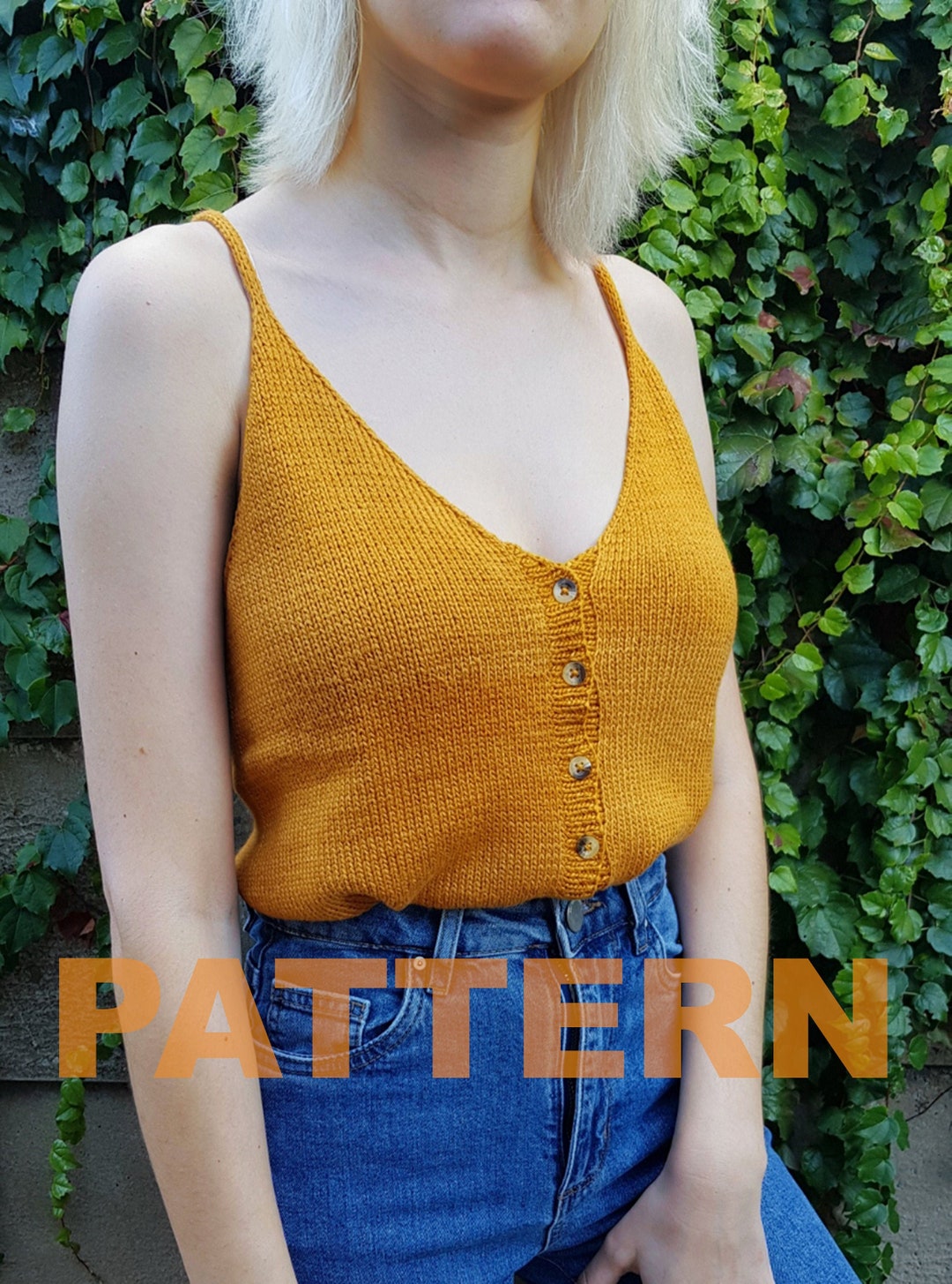 BASIC TANK TOP Knit Pattern - Etsy