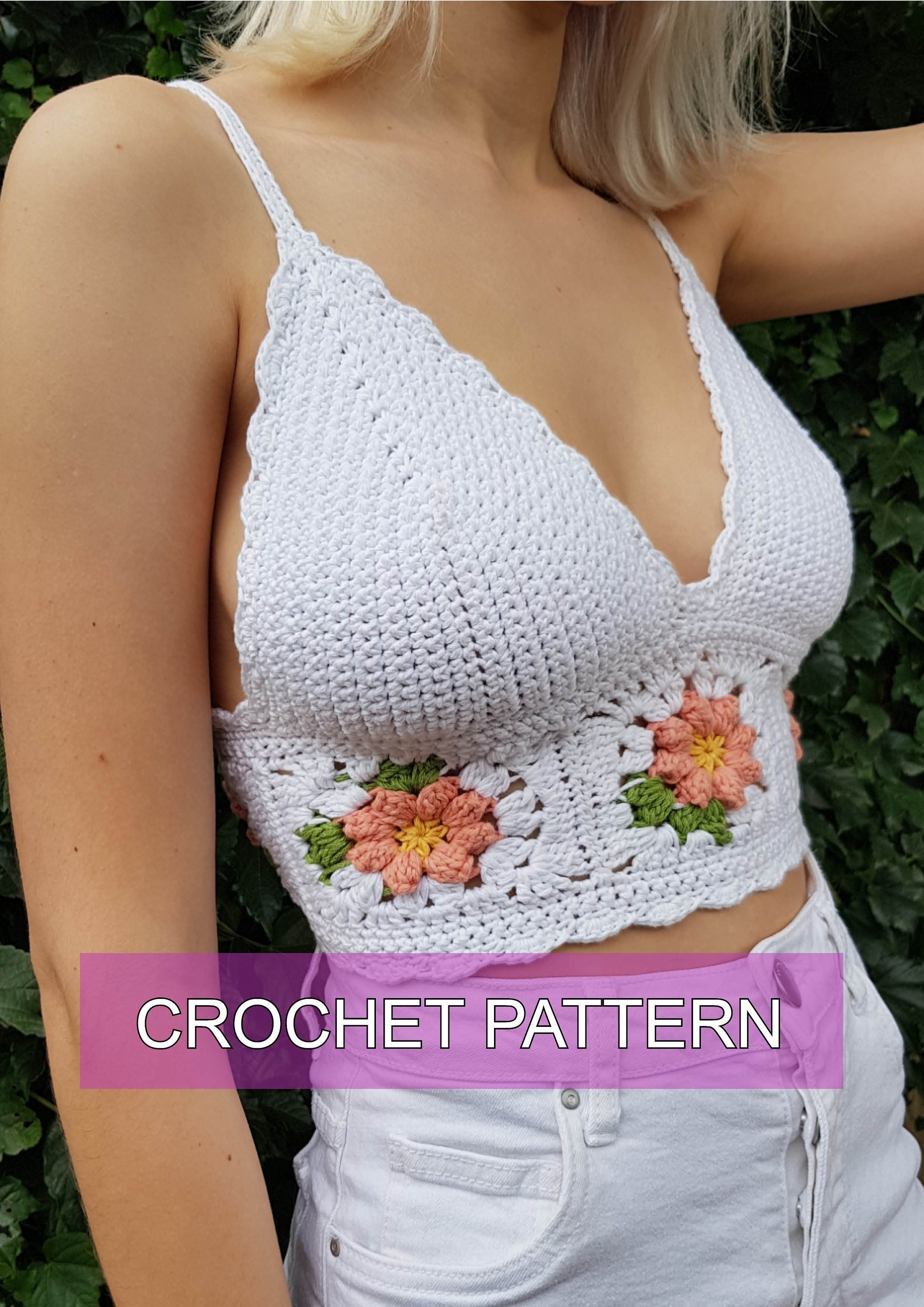 COSMOS CROP TOP Crochet Pattern - Etsy COSMOS CROP TOP Crochet Pattern - Etsy