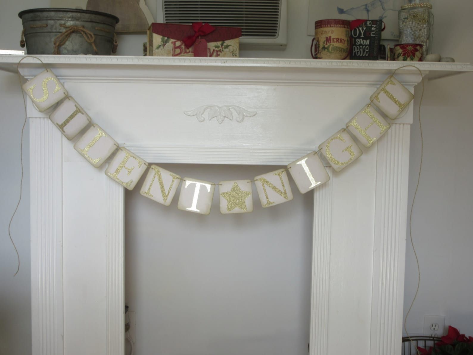 Christmas Banner Silent Night - Etsy