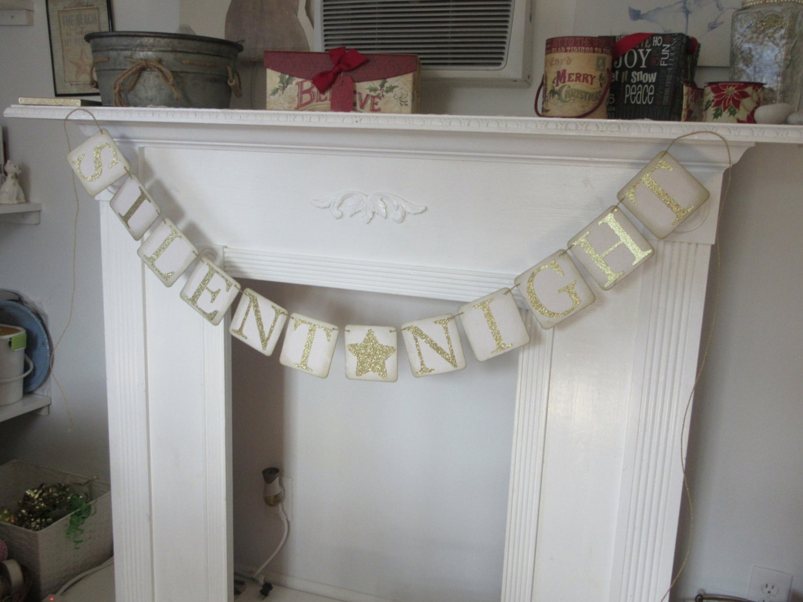 Christmas Banner Silent Night - Etsy