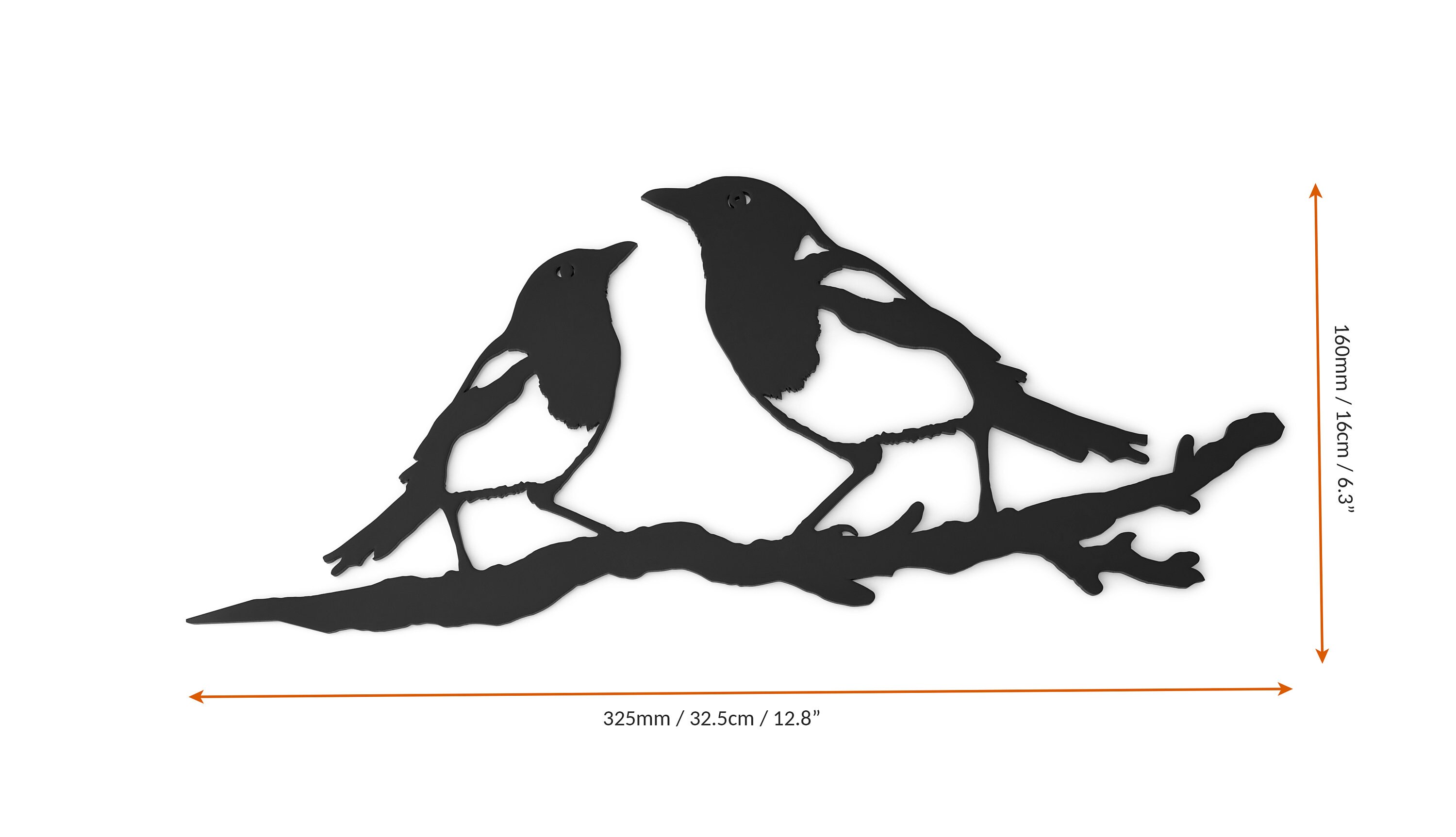 Magpie Metal Tree Art Metal Bird Garden Steel Rusty Silver - Etsy Australia