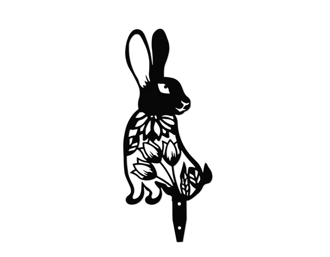 Bunny, Rabbit, Hare, Steel, Metal, Lawn Spike Garden Decoration, Gift ...
